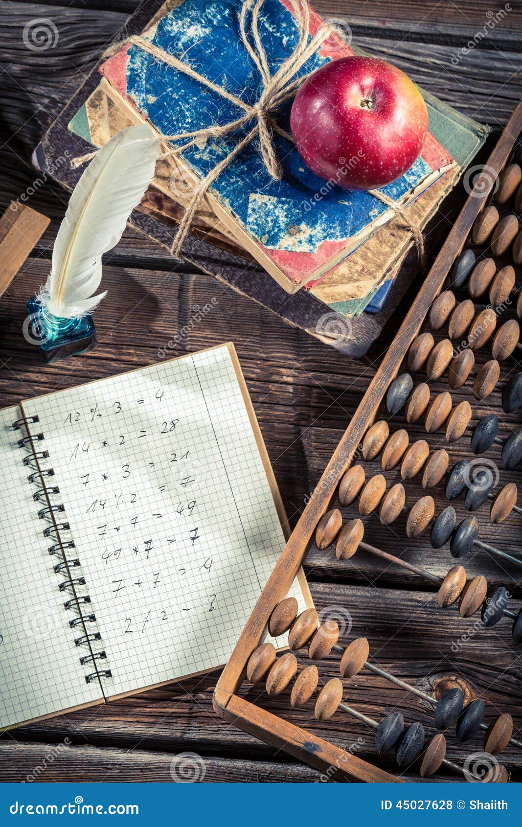 Vintage Notes from Math Classes Stock Photo - Image of knowledge ...