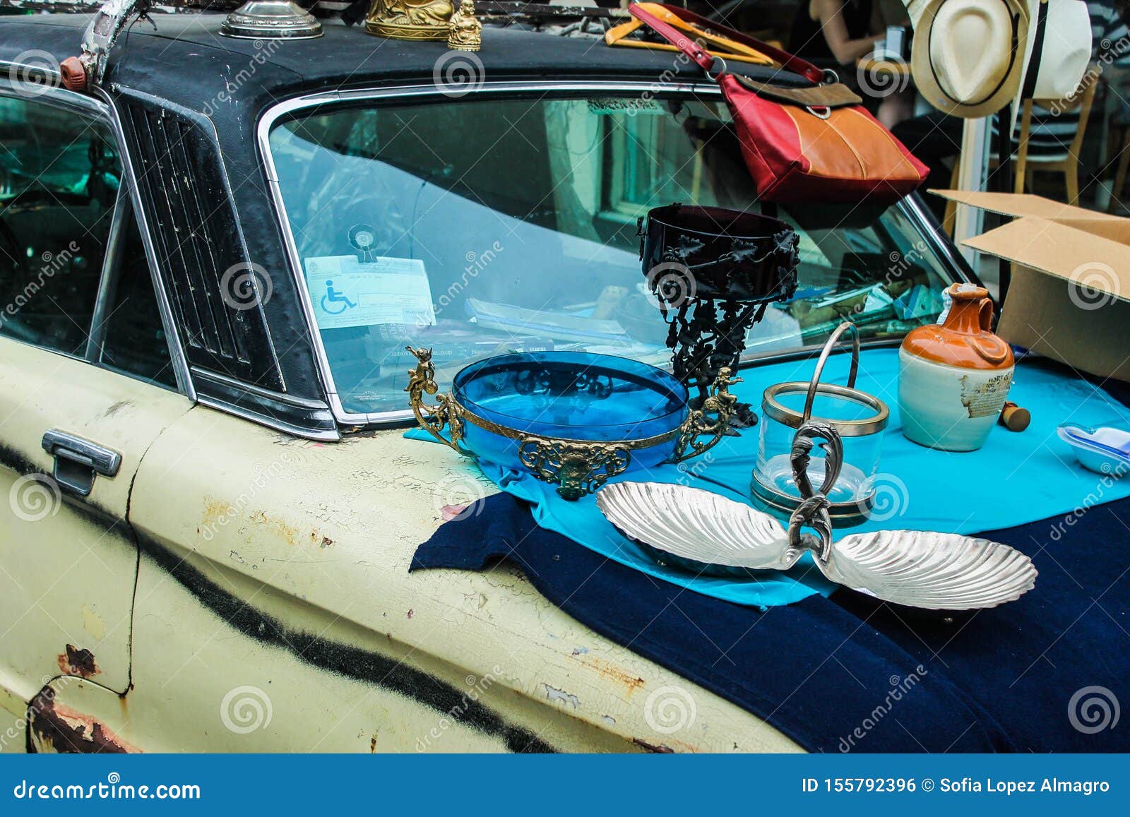 Vintage Objects in a Car editorial photo. Image of antique - 155792396