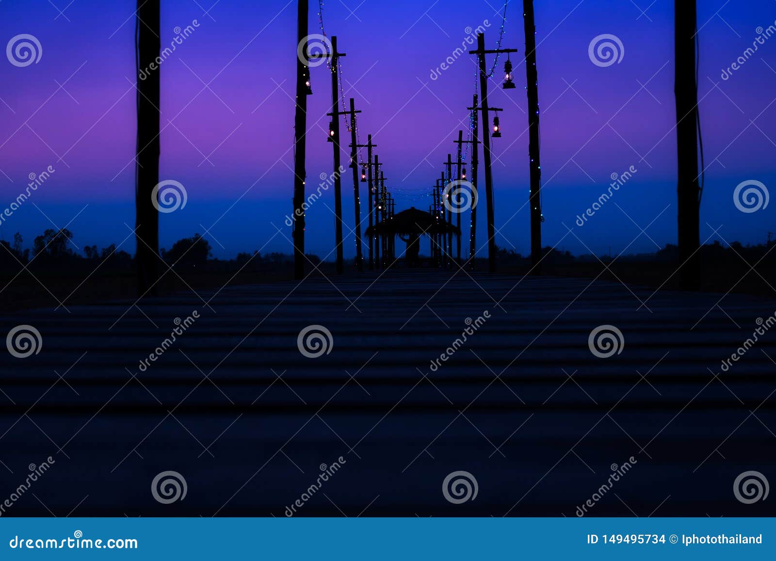 Vintage Oil Lamp with the Sun is Going To Fall. Evening. Light after ...