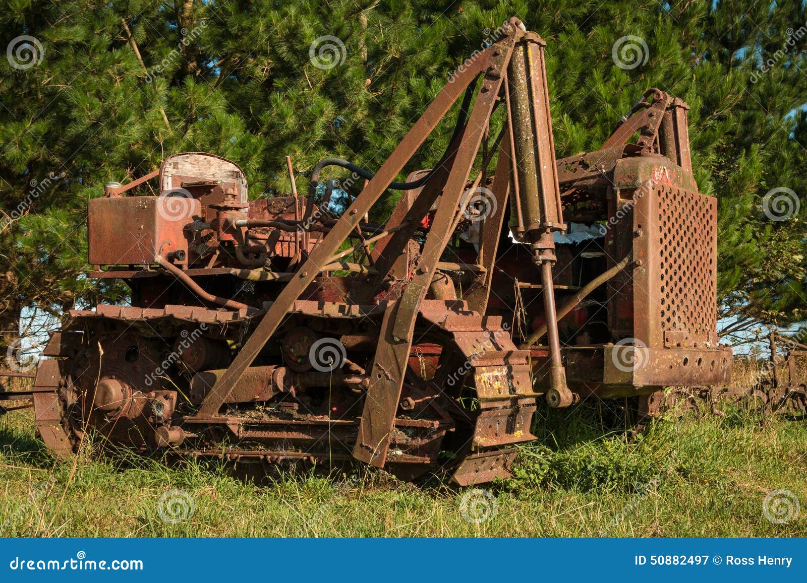 Vintage Old Bulldozer stock image. Image of dirty, machinery - 50882497