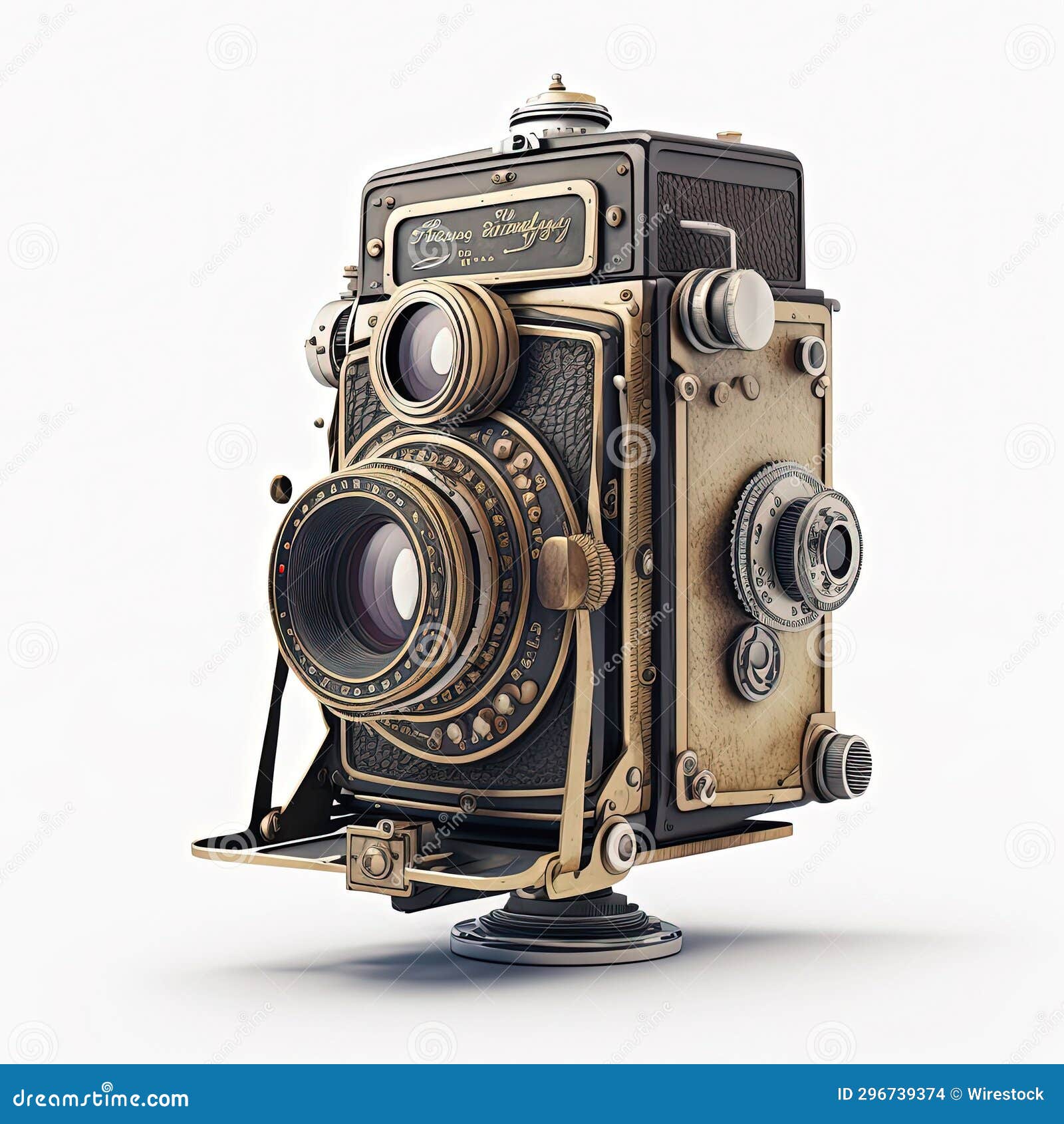 Vintage Old Camera Equipment Stock Illustration - Illustration of ...