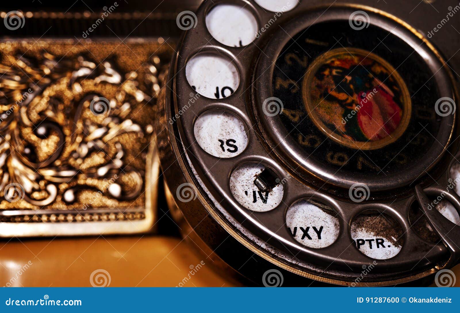 Vintage Old Classic Telephone Communication Device Stock Photo - Image ...