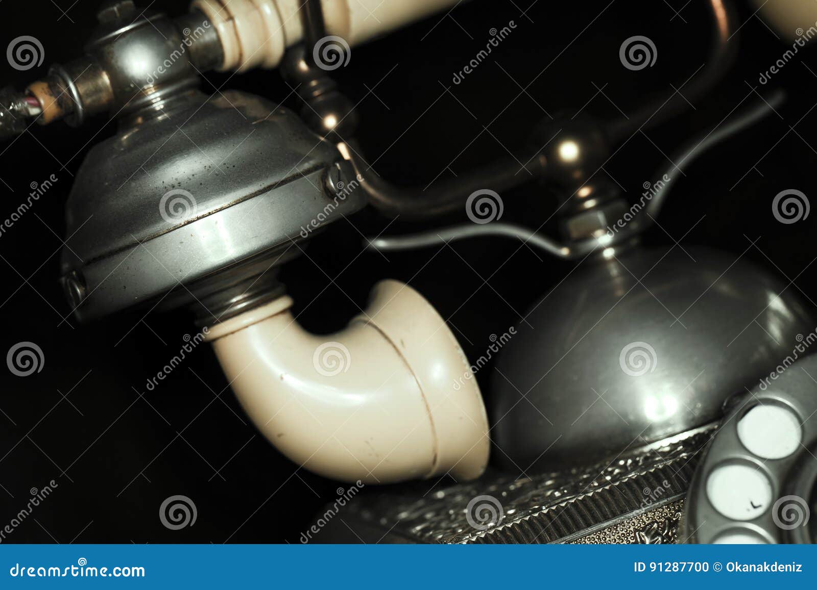 Vintage Old Classic Telephone Communication Device Stock Photo - Image ...
