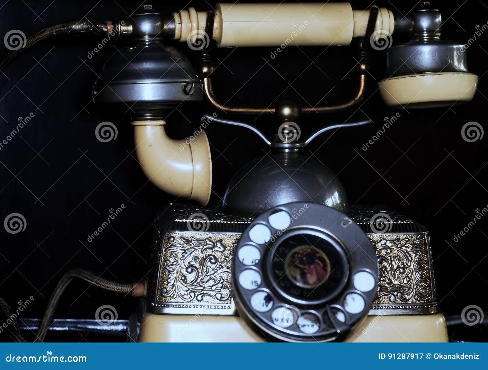 Vintage Old Classic Telephone Communication Device Stock Image - Image ...