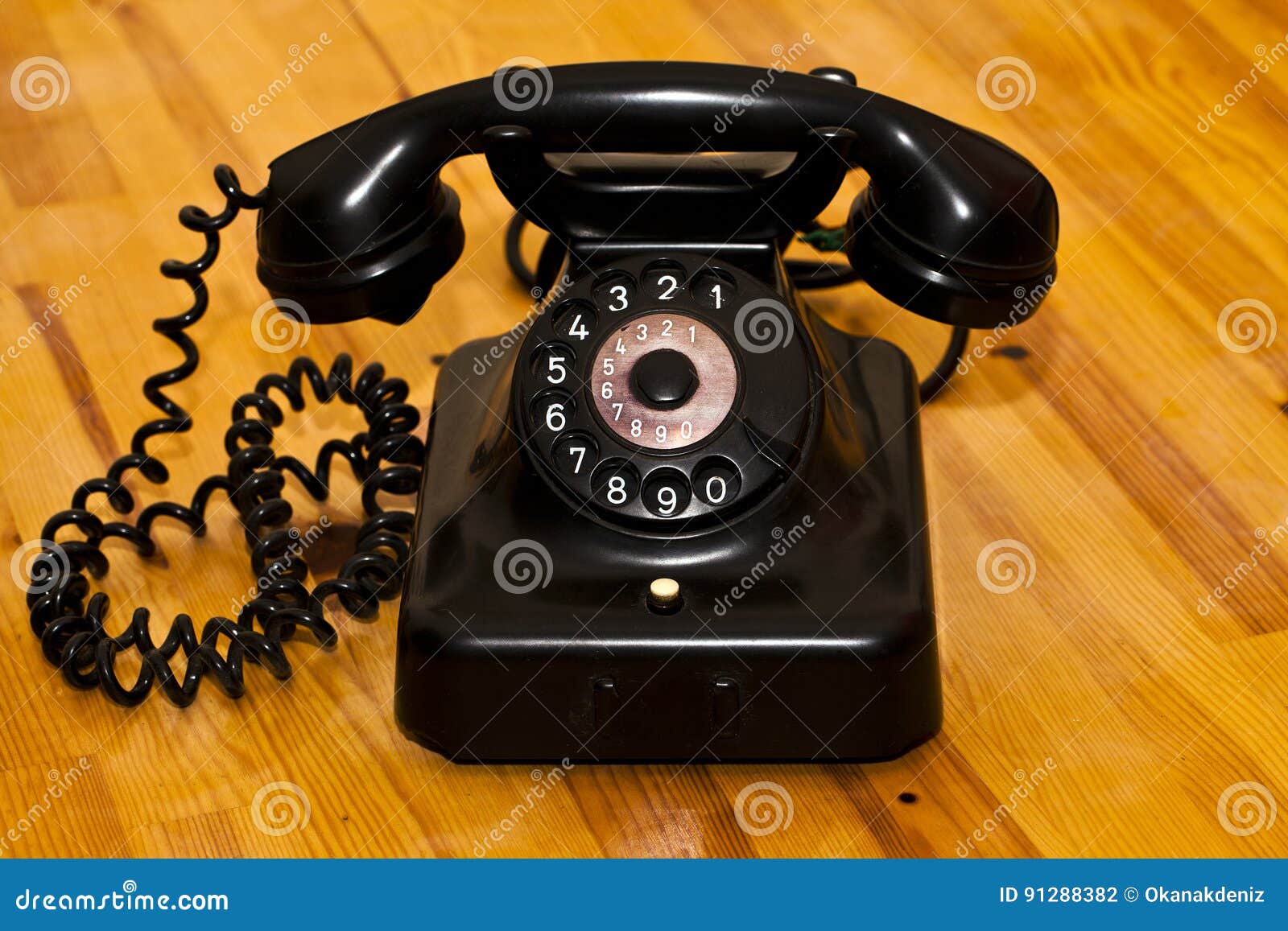 Vintage Old Classic Telephone Communication Device Stock Photo - Image ...