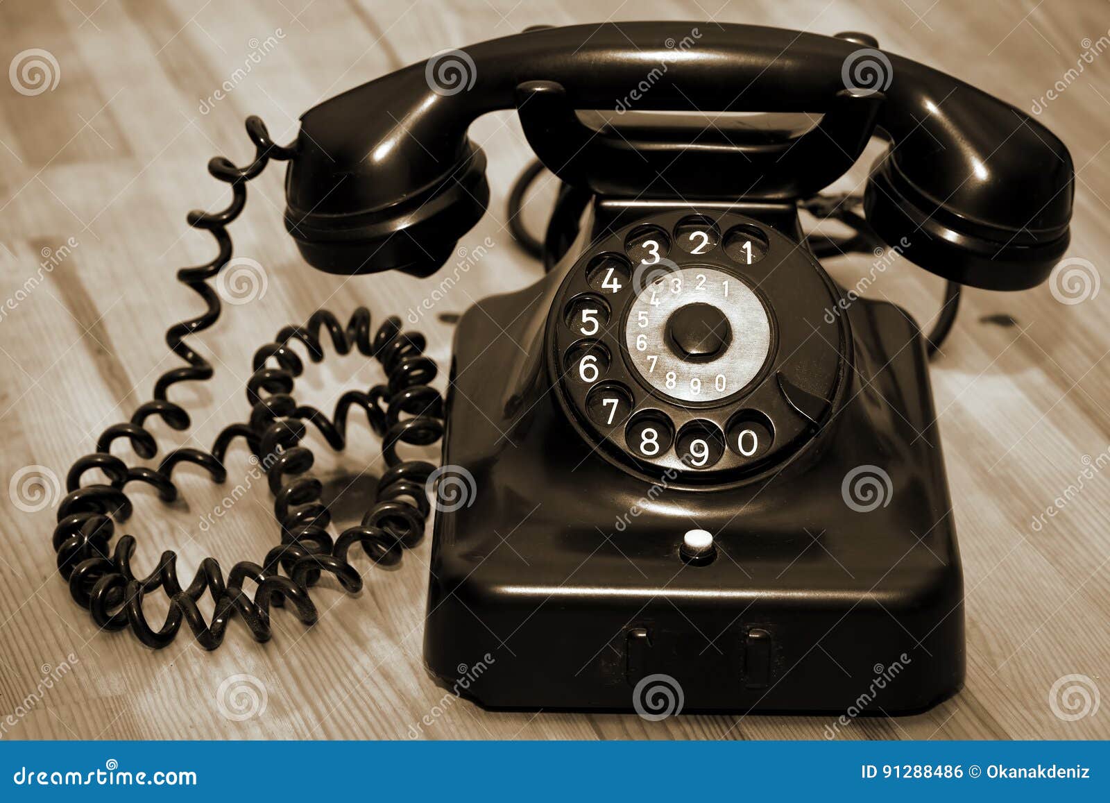 Vintage Old Classic Telephone Communication Device Stock Photo - Image ...