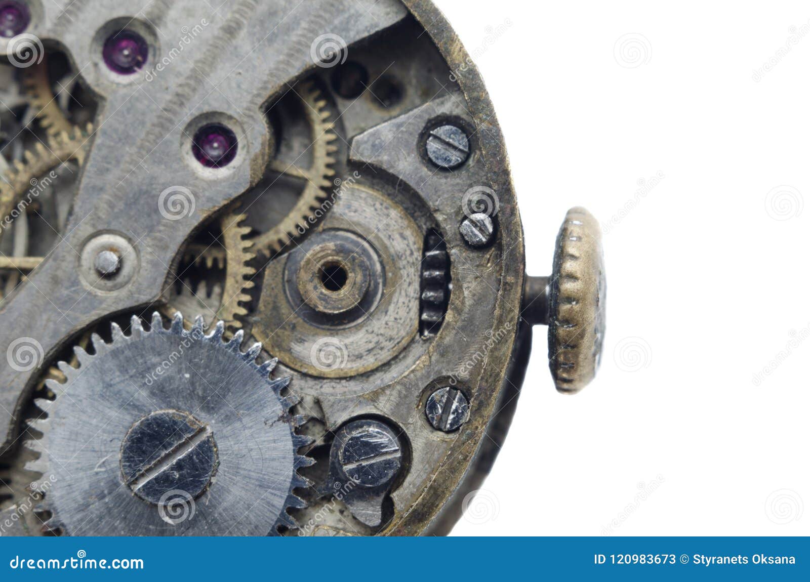 Vintage old clockwork stock image. Image of instrument - 120983673