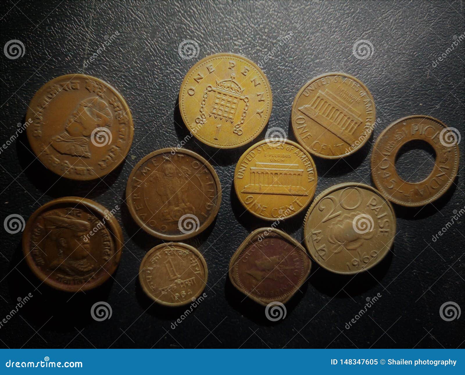 Vintage Old Coin Collection Stock Image - Image of noble, coin: 148347605