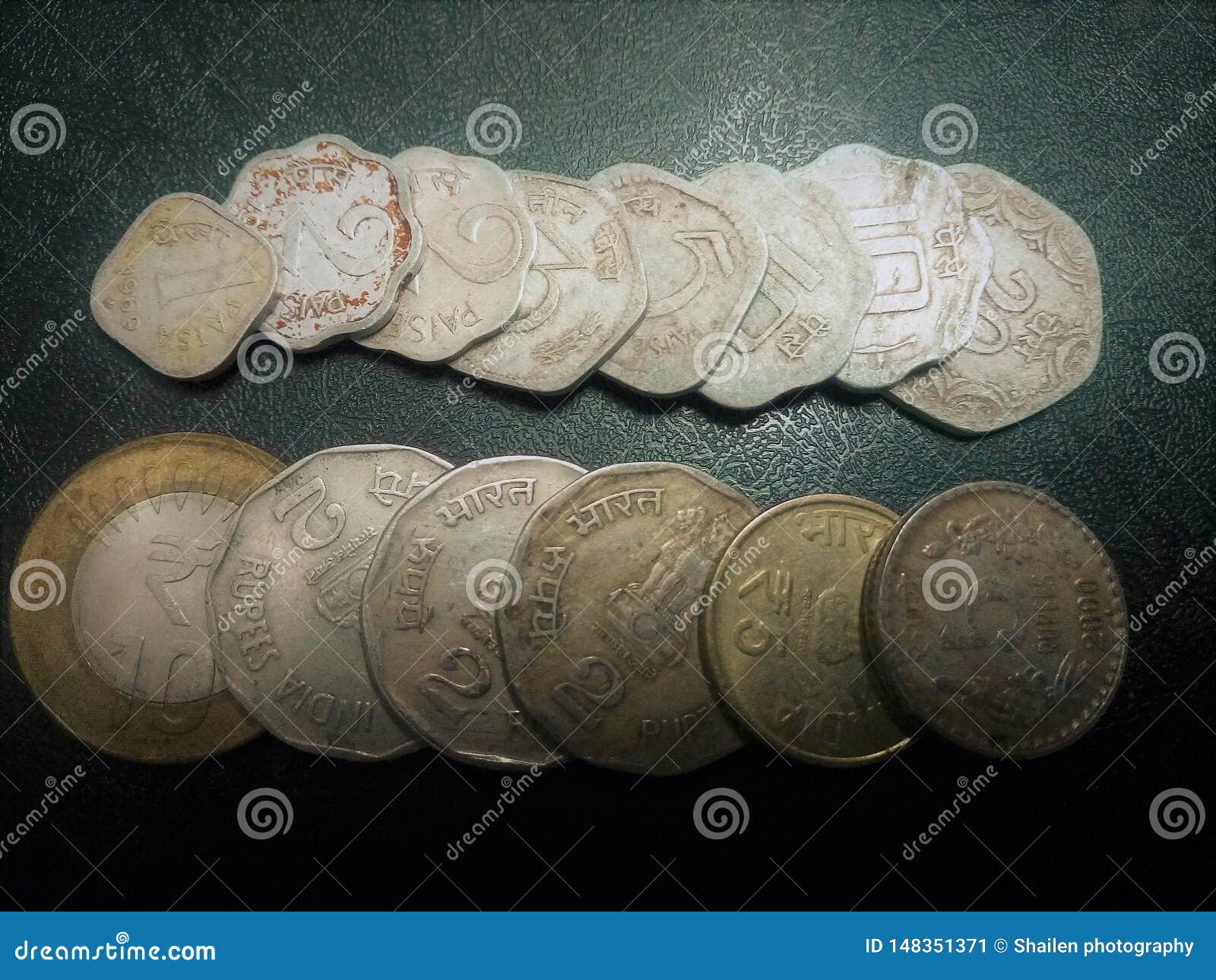 Vintage Old Coin Collection Stock Image - Image of mintage, retro ...