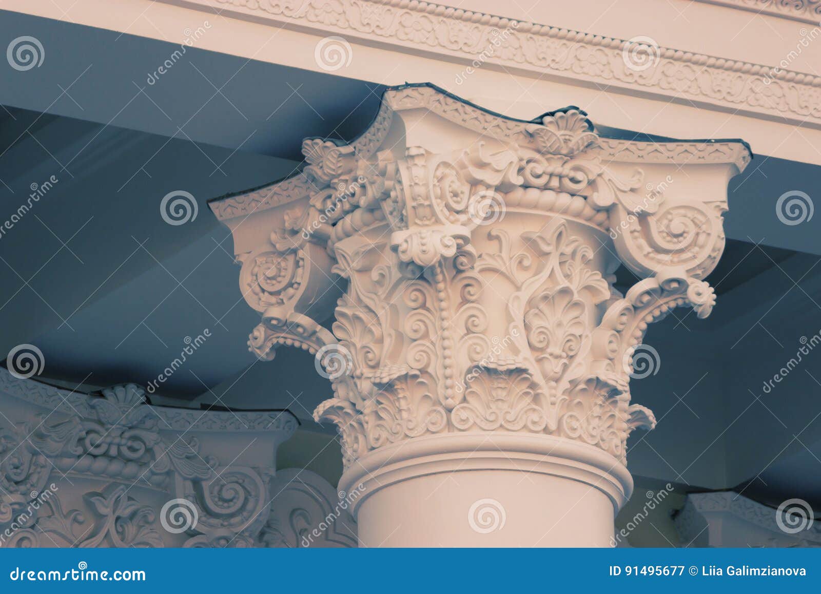 Vintage Old Column stock image. Image of greekcolumn - 91495677