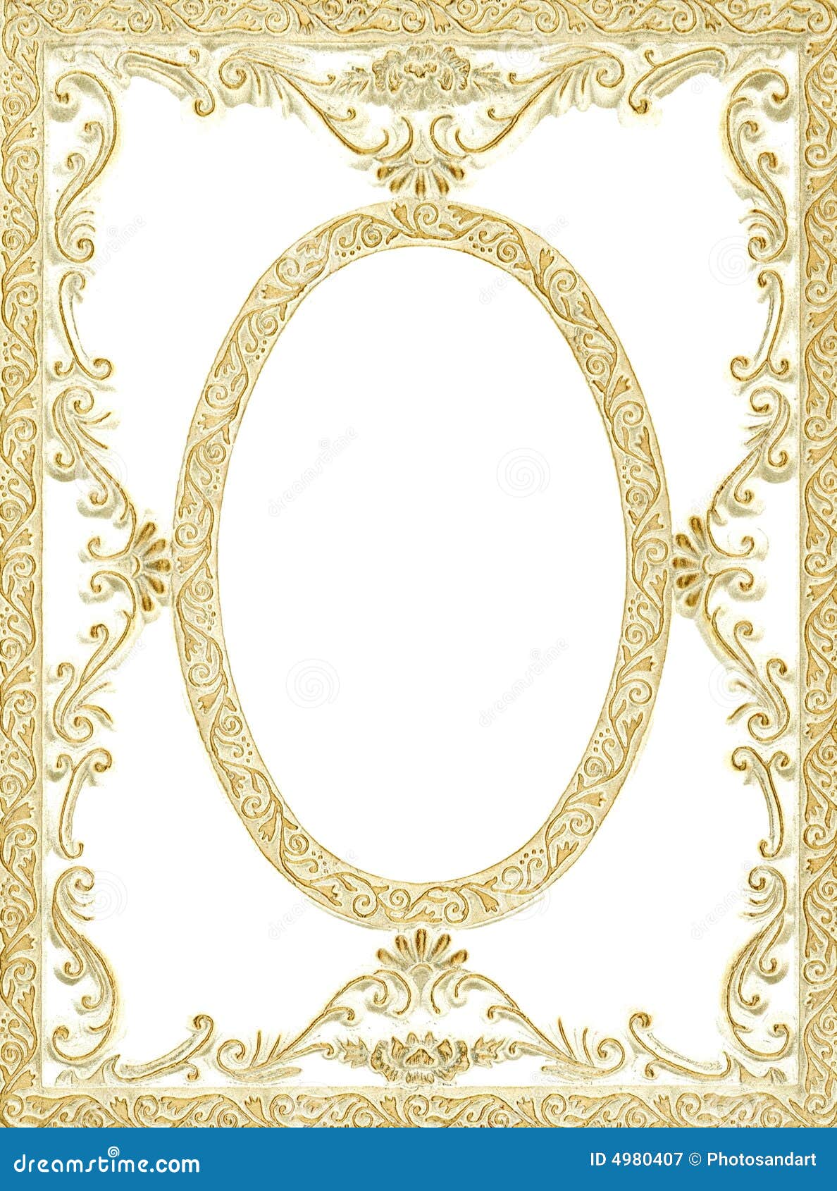 Vintage Old Gold Photo Frame Stock Image - Image of frame, leaves: 4980407