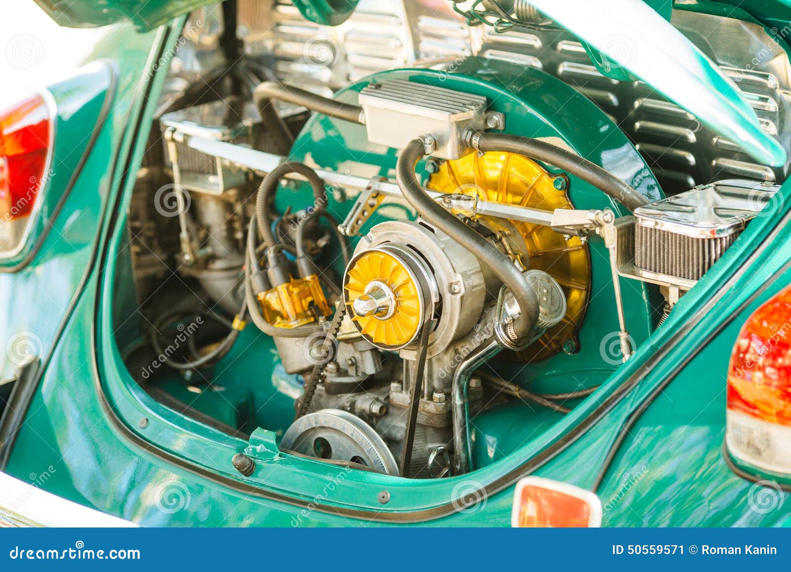 Vintage Old Green Car Engine Stock Image - Image of ideas, shop: 50559571