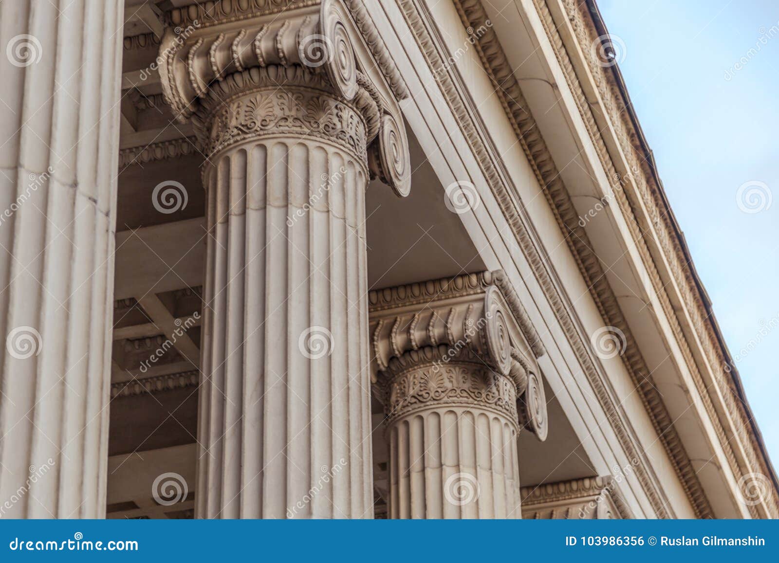 Vintage Old Justice Courthouse Column Stock Photo - Image of ...