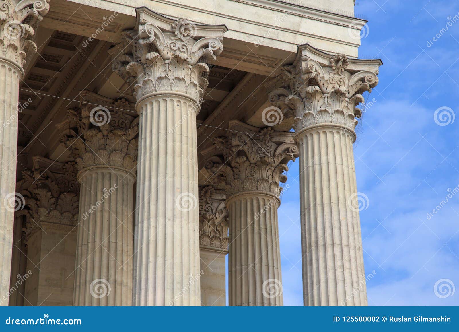 Vintage Old Justice Courthouse Column Stock Photo - Image of classical ...