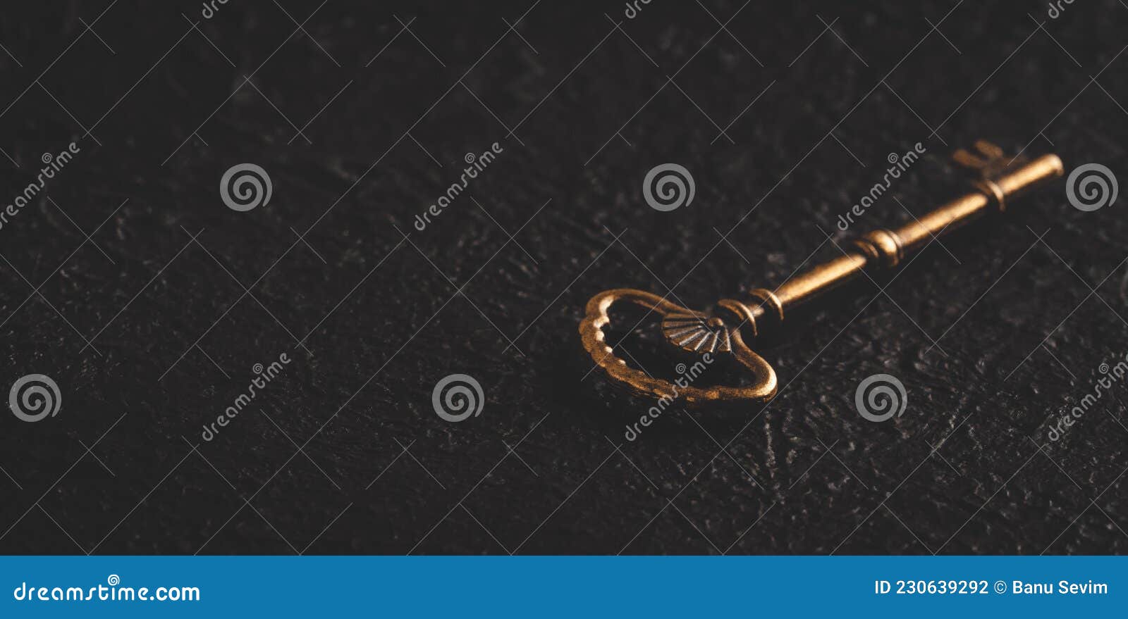 Vintage Key on Black Background Stock Photo - Image of house, antique ...