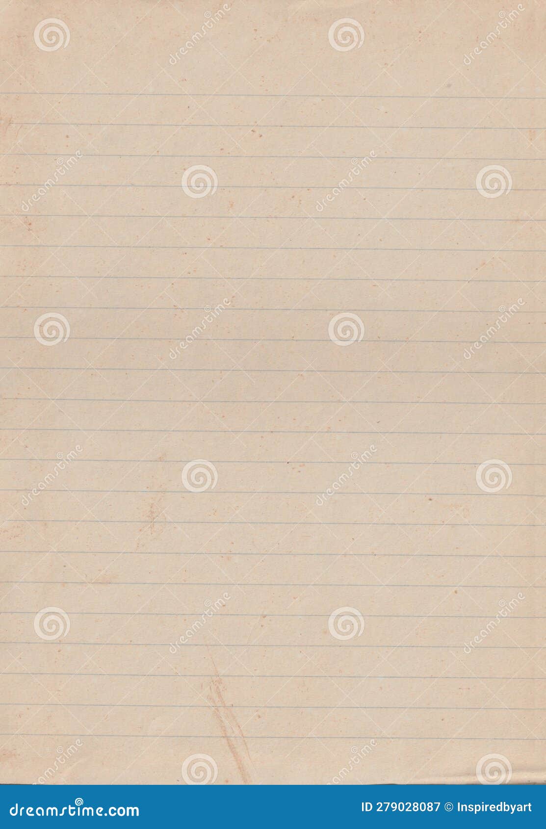 Vintage Old Lined Paper. Close Up and Top View Shot Stock Image - Image ...