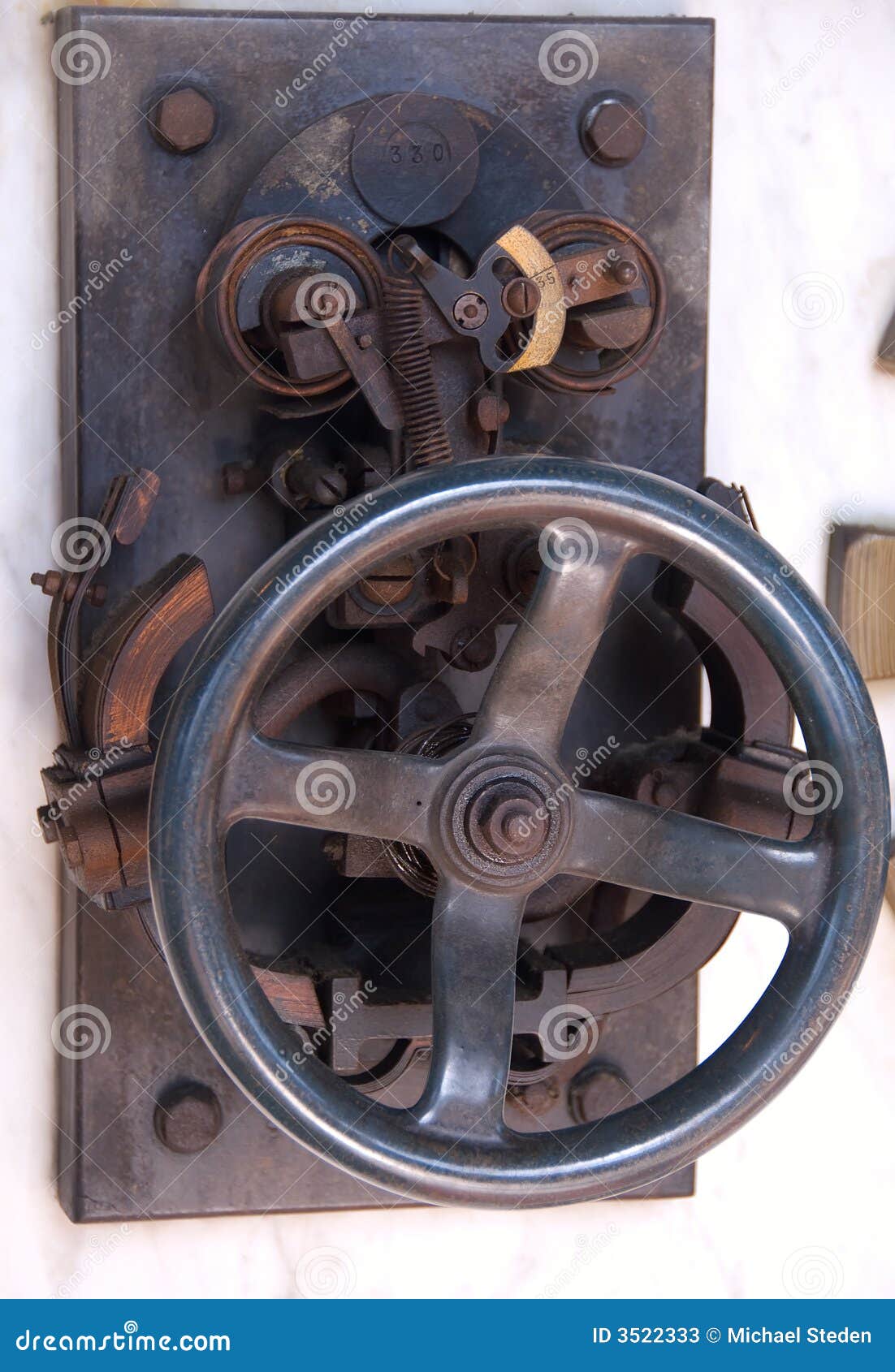 Vintage Old Mechanical Switch Stock Image - Image of switch, wheel: 3522333