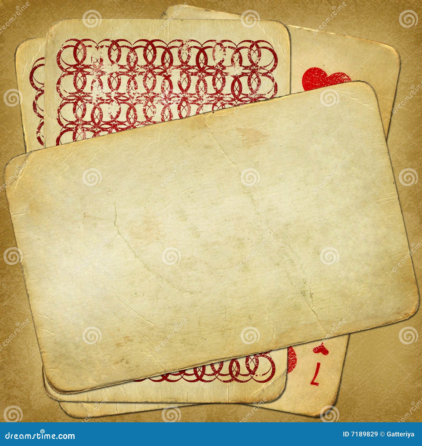 Vintage Old Pack of Cards for Design Stock Illustration - Illustration ...