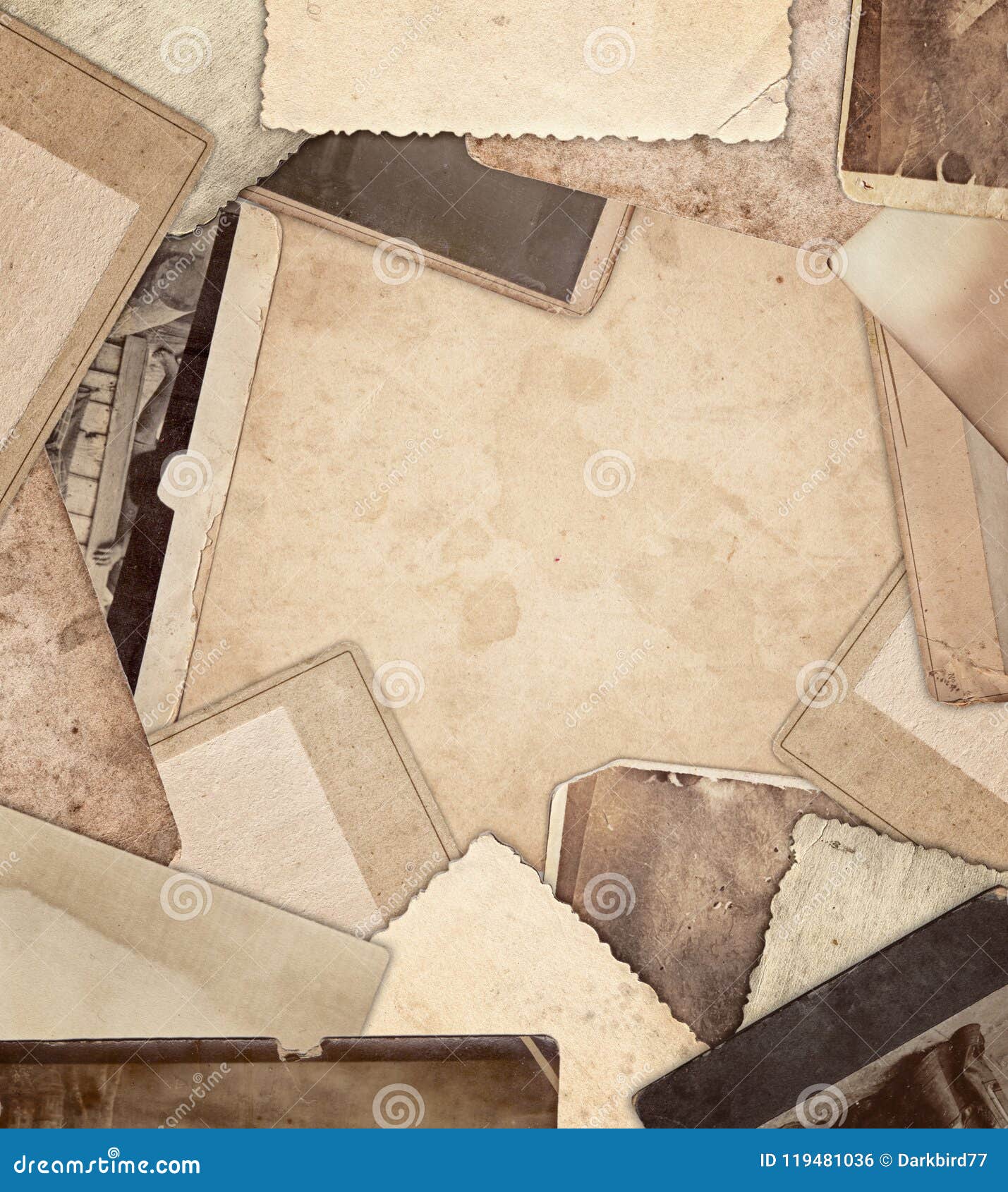 Vintage old photos border stock photo. Image of aged - 119481036