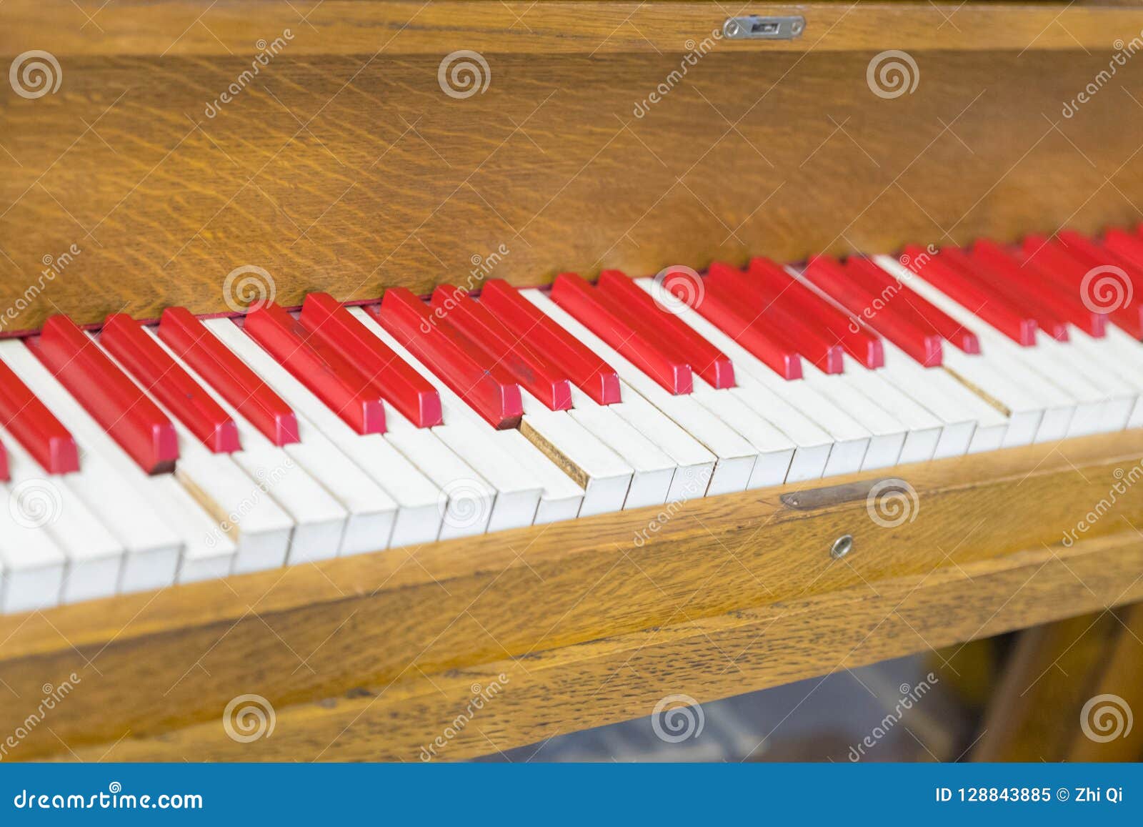 Vintage Old Piano. Close-up of Keyboard Keys Stock Image - Image of ...