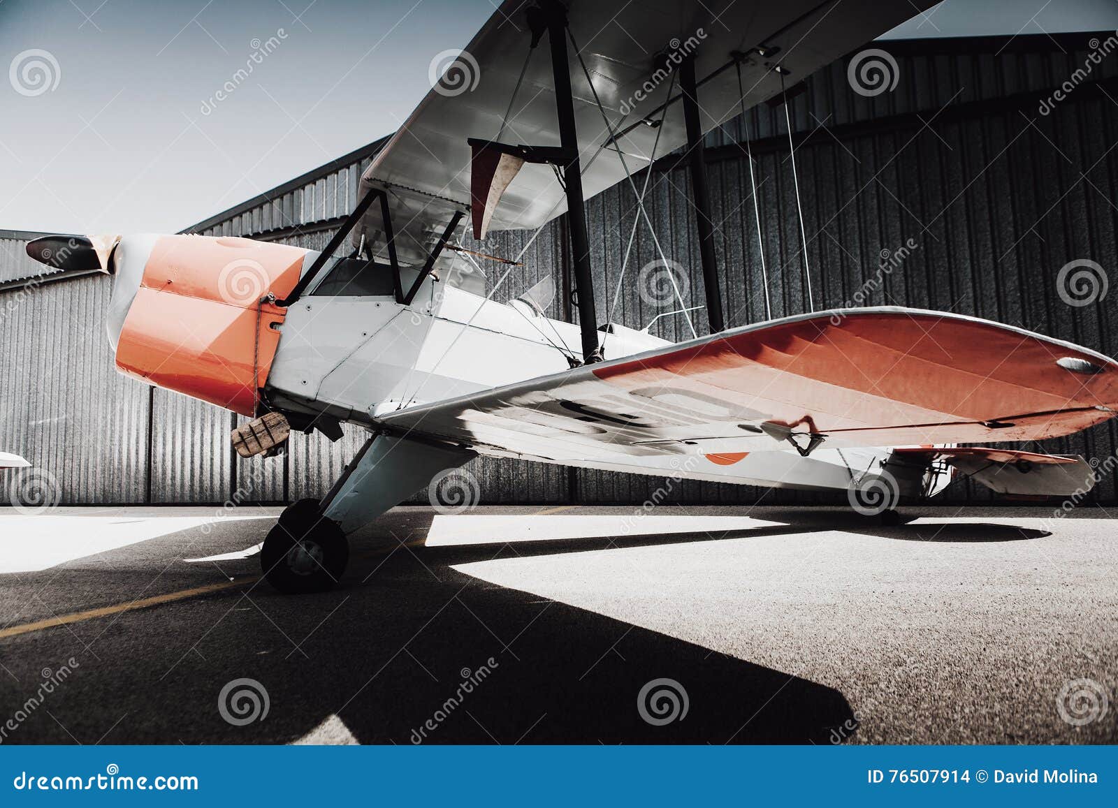 Vintage Old Plane Side View. Wings View. Stock Photo - Image of retro ...