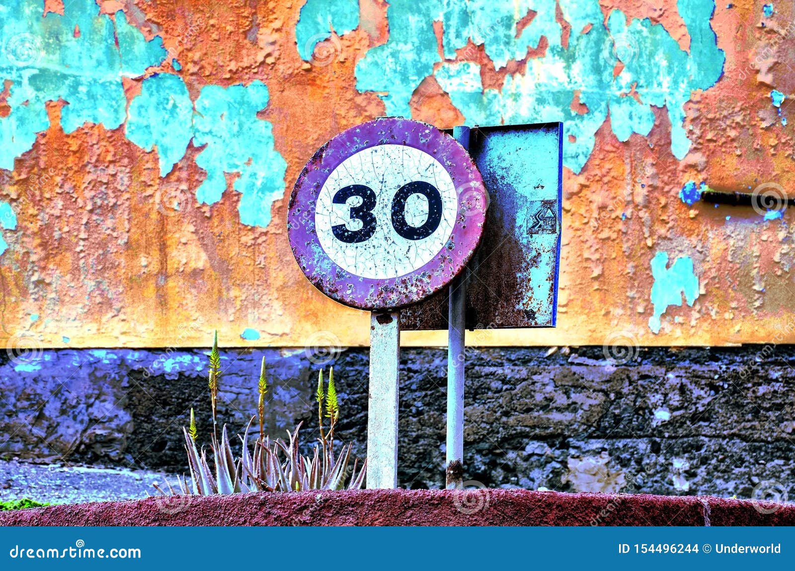 Vintage Old Rusty Road Sign Stock Photo - Image of metal, obsolete ...