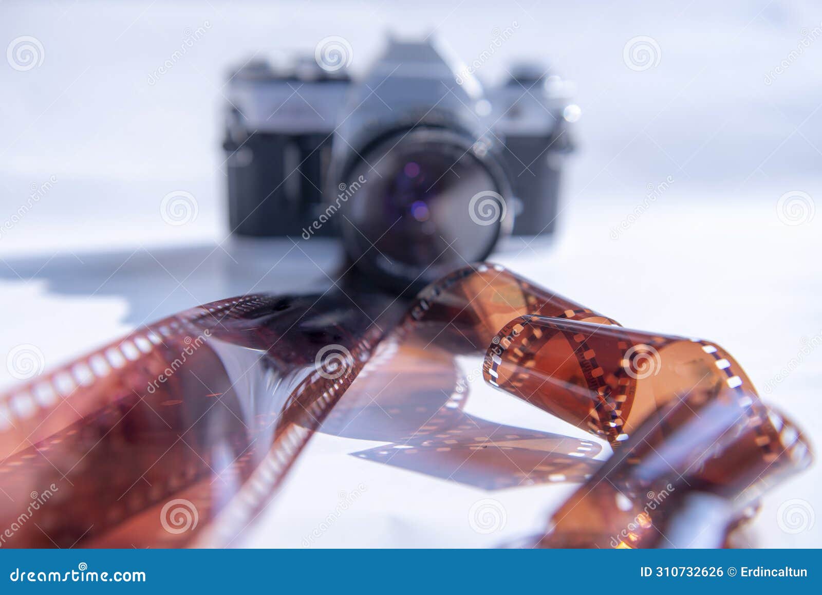Vintage Old Slr 35mm Roll Negative Film Stock Photo - Image of focus ...