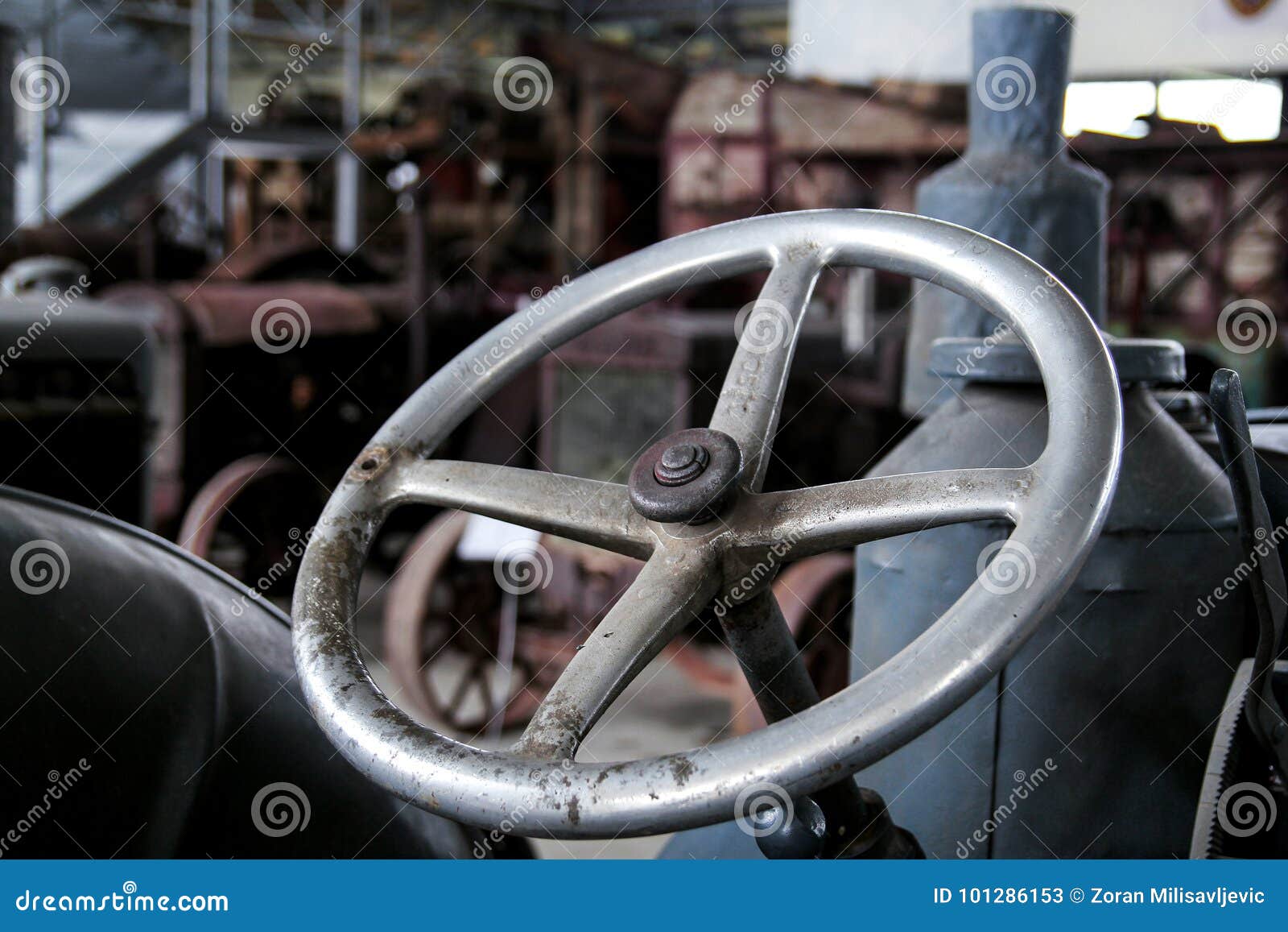 Old Steering Wheel Farm Tractor Stock Image - Image of rural, diesel ...