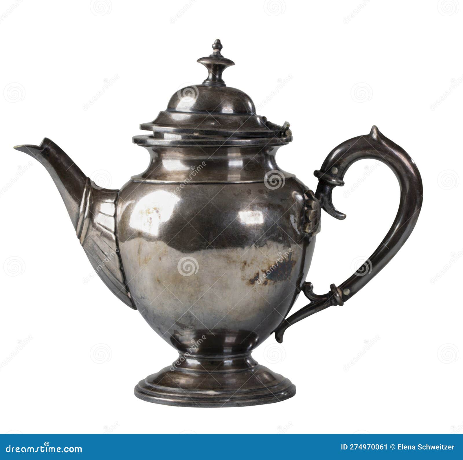 Vintage Old Teapot stock image. Image of isolated, vintage - 274970061