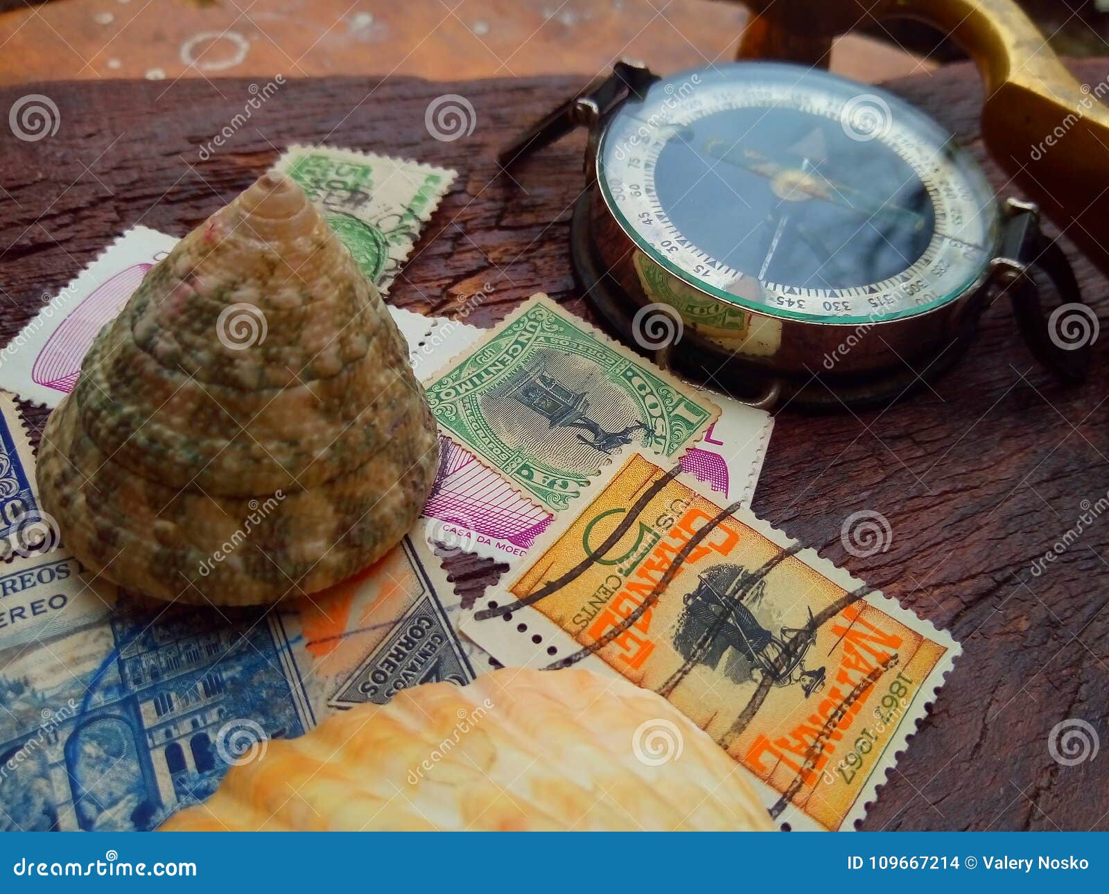 Vintage Postage Stamp. Travel. Compass. Editorial Stock Image - Image ...