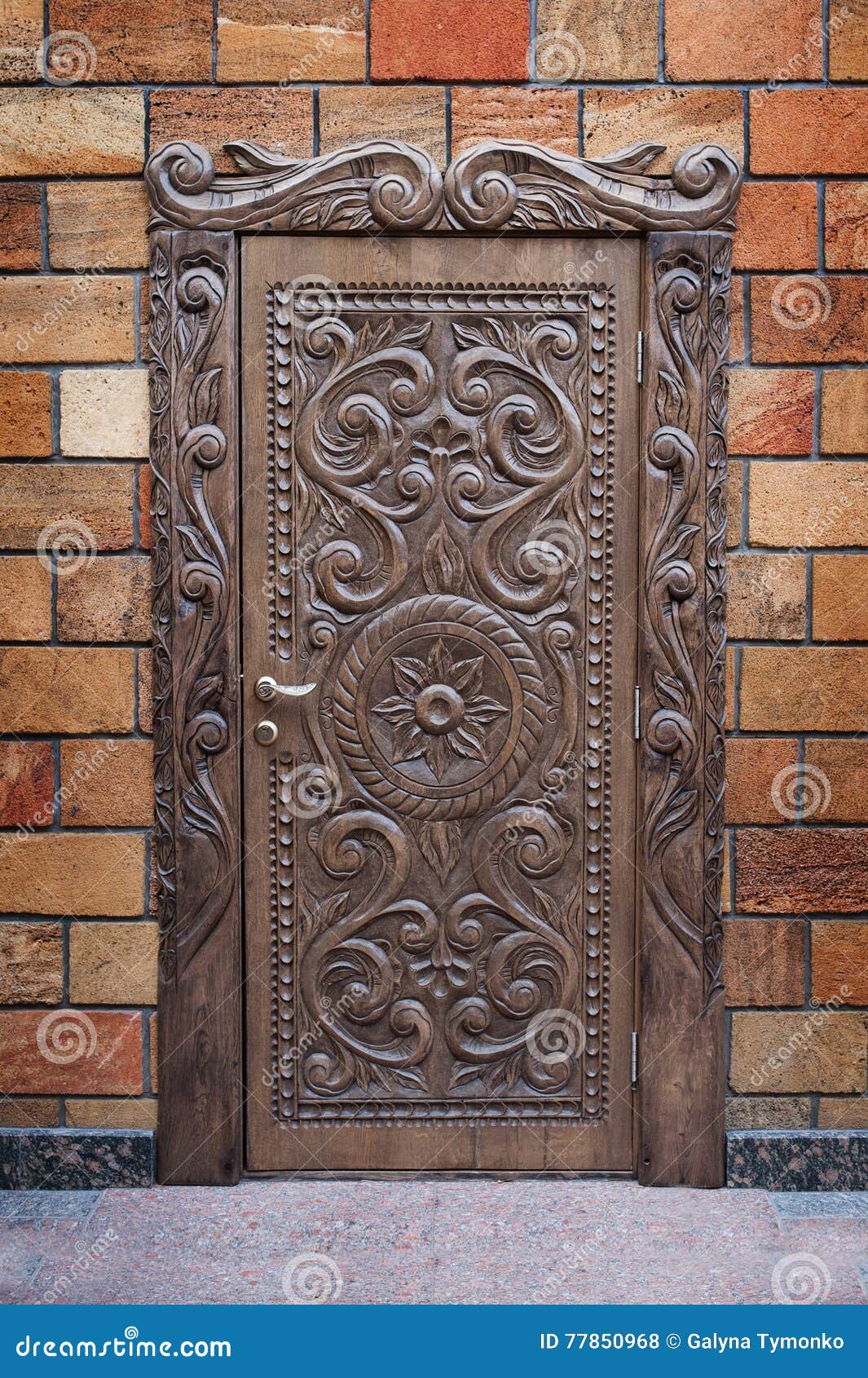 Vintage Old Wooden Front Door of Home Stock Photo - Image of brown ...