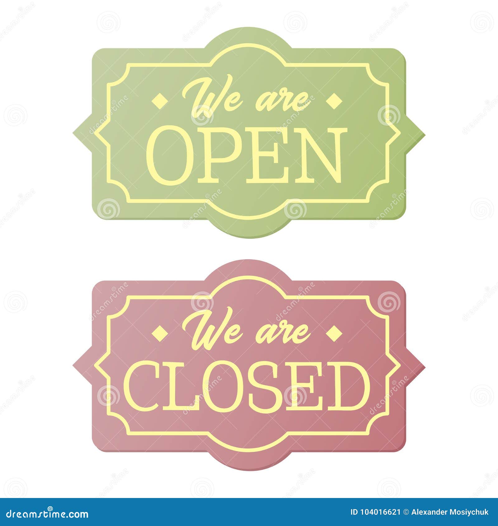 We Are Closed. Business Closure Sign. Circle Frame, Product Stage ...