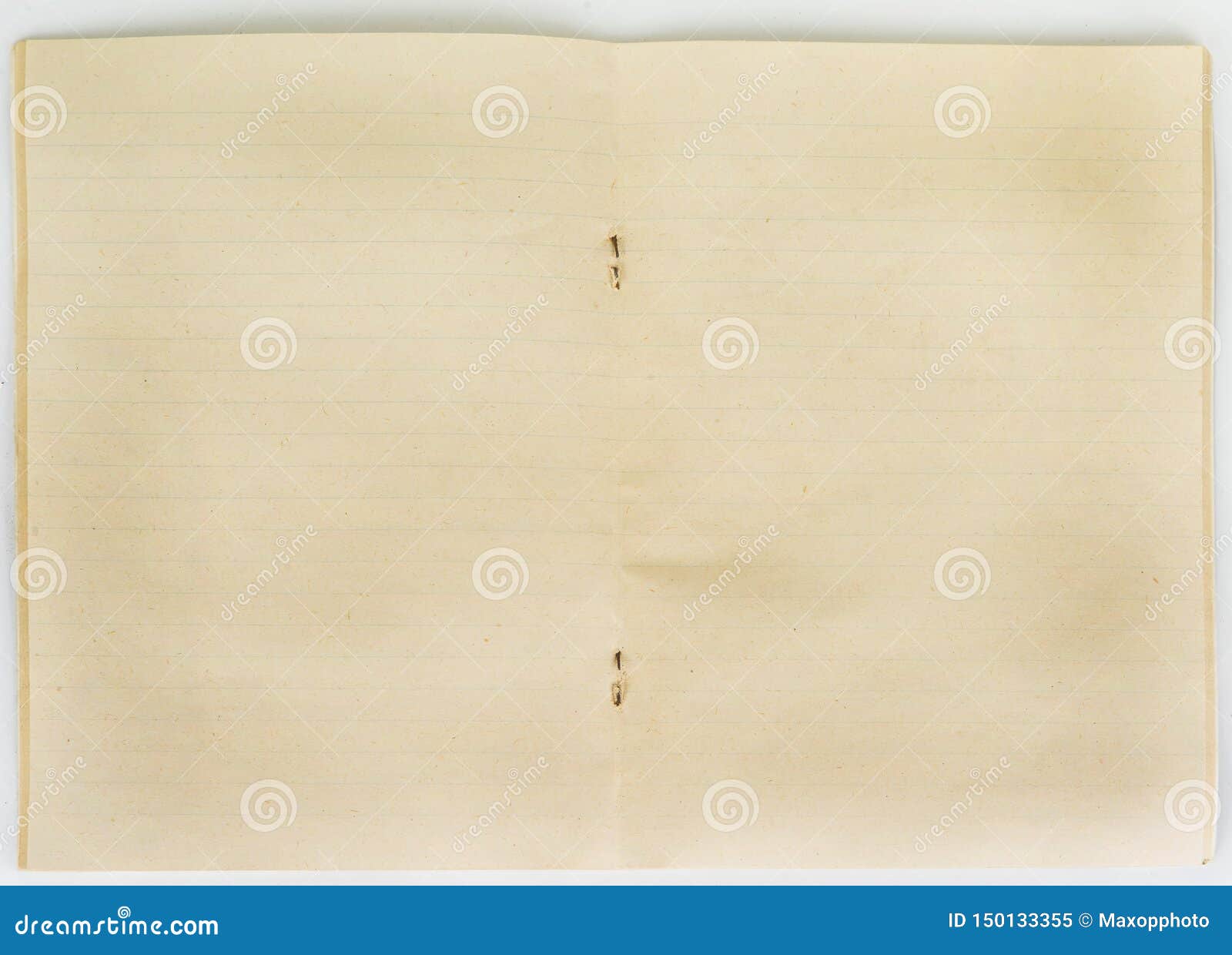 Vintage Open Notebook with Square Pages. Graf Notepad Stock Image ...