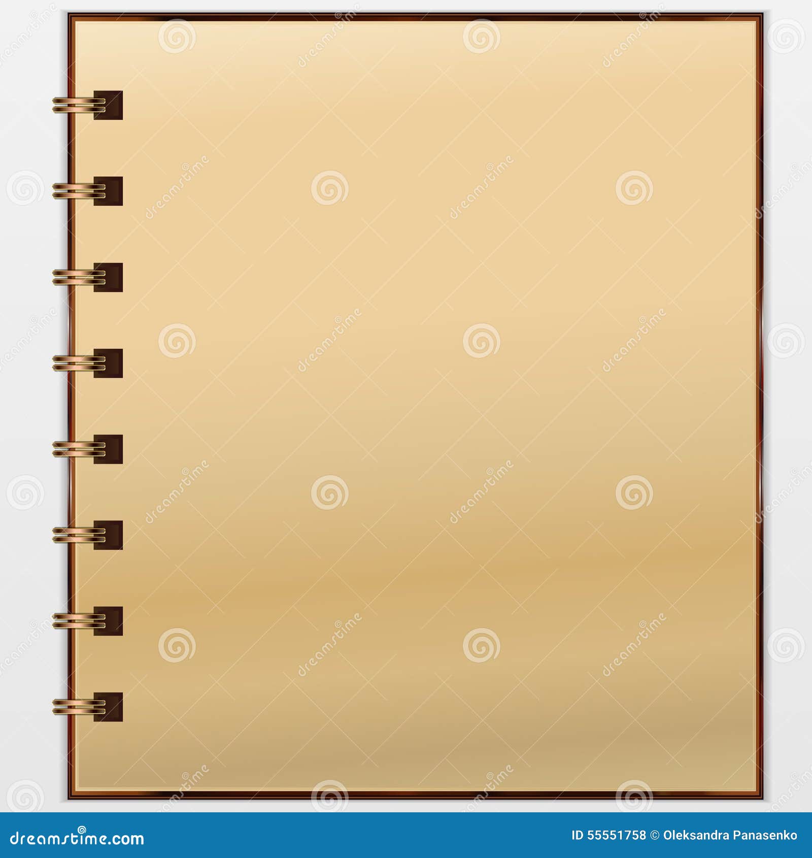 Vintage open notebook stock vector. Illustration of spiral - 55551758