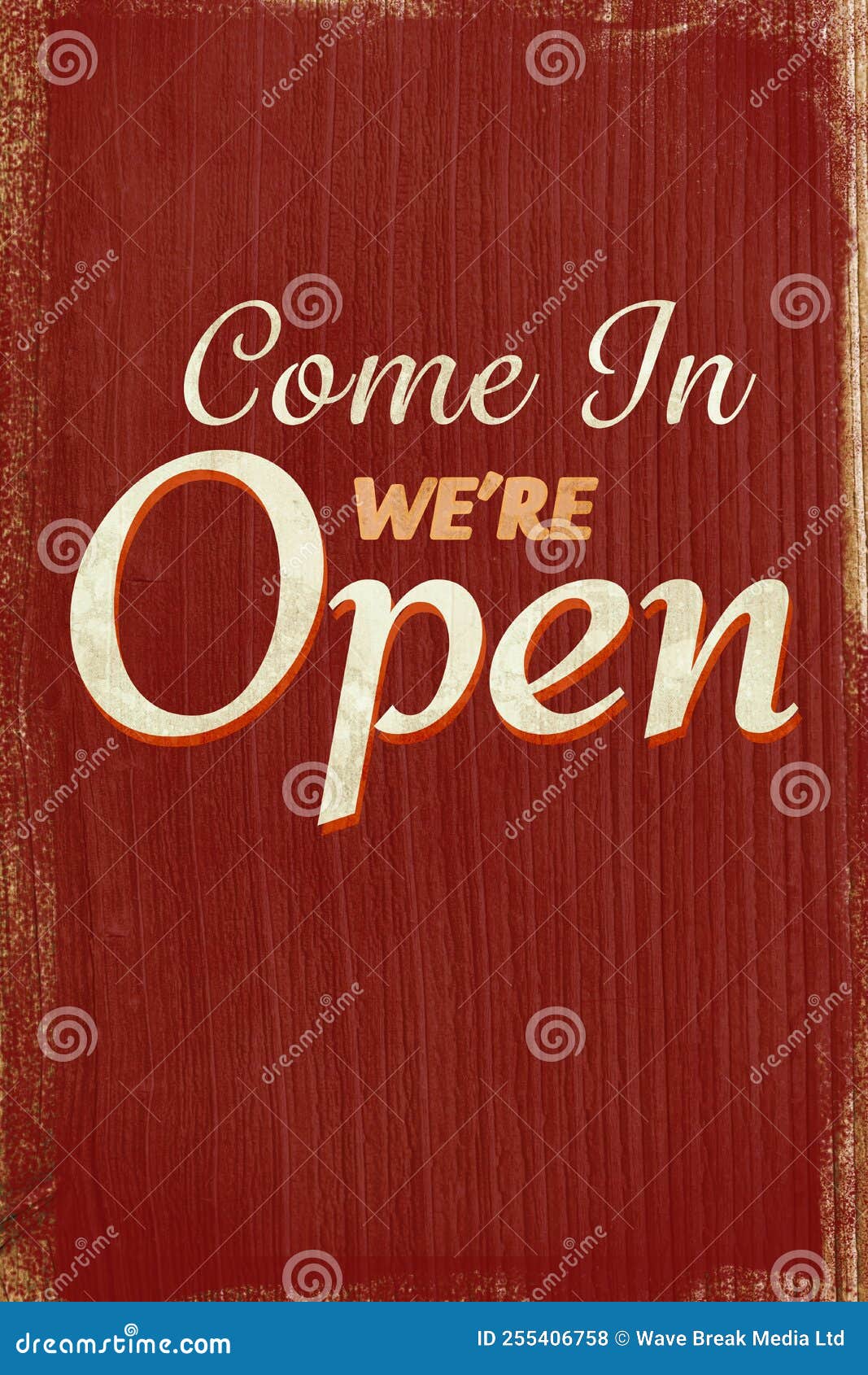 Vintage open sign stock photo. Image of sign, open, retro - 255406758