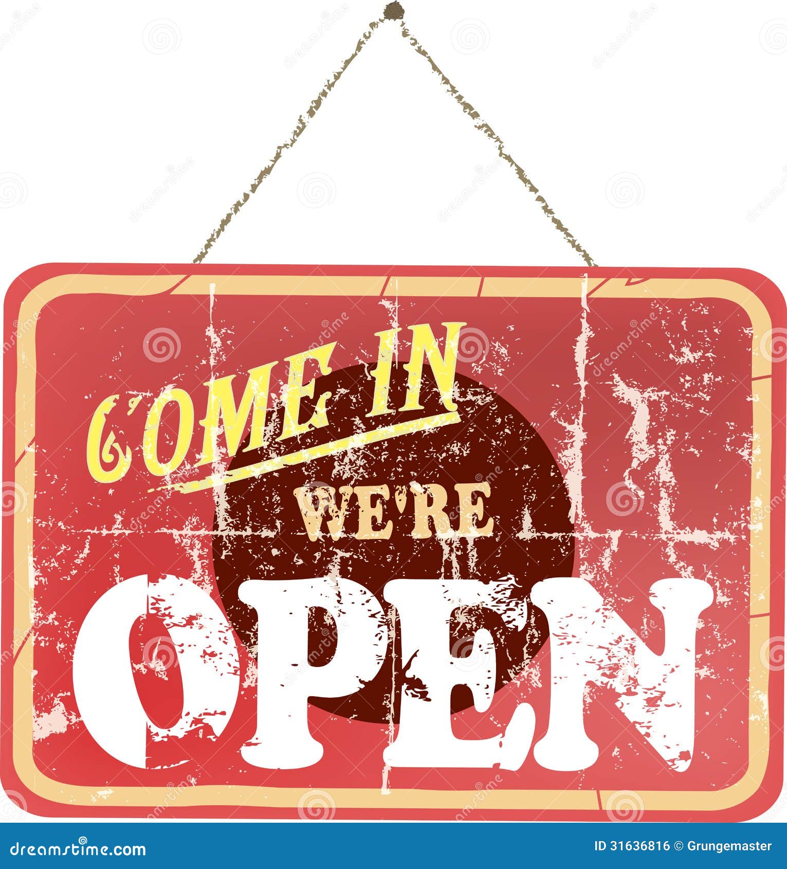 Vintage Open Sign Vector