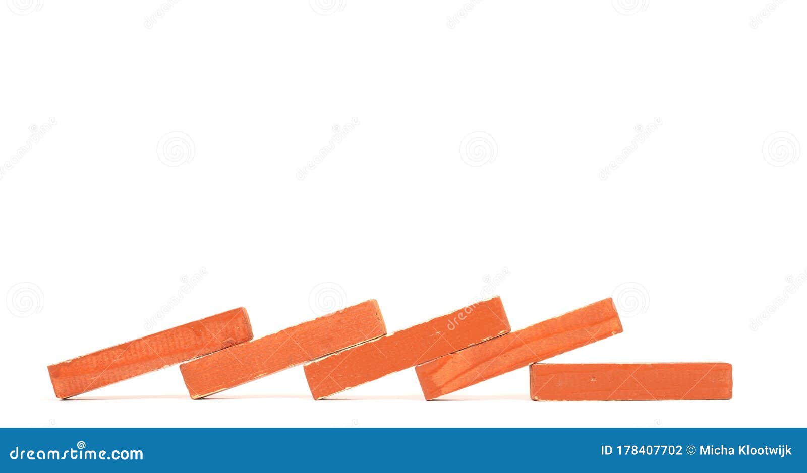 Vintage Orange Building Blocks Isolated on White Stock Photo - Image of ...