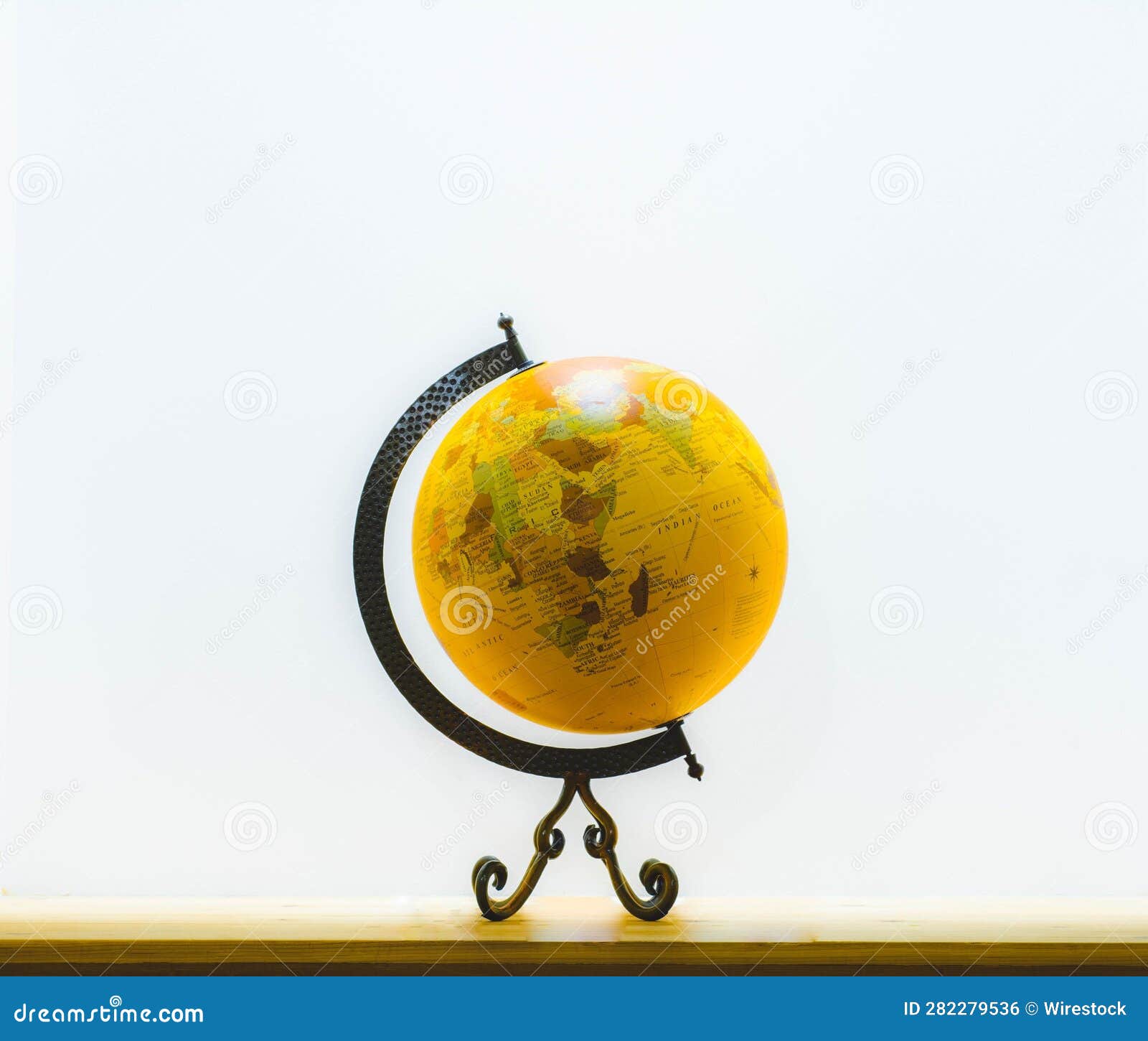 Vintage Orange Globe in a White Backdrop Stock Photo - Image of ...