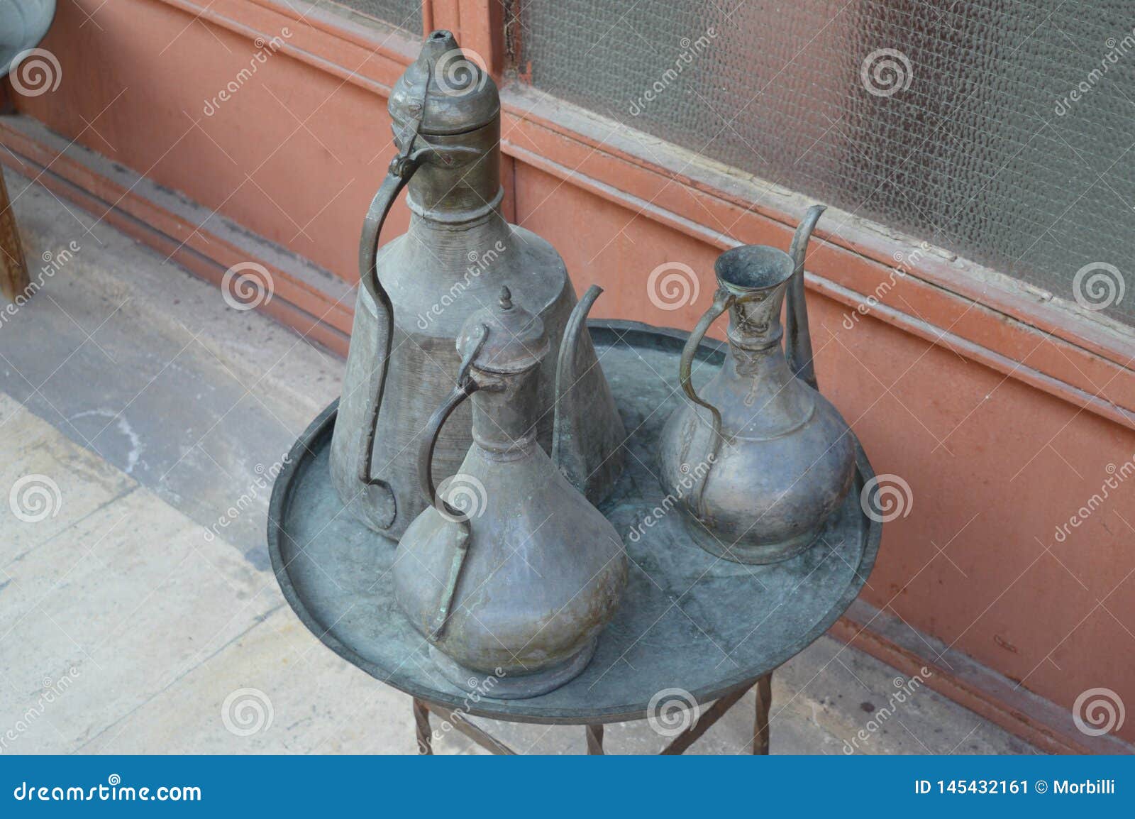 Vintage Oriental Turkish Kettle for Tea Stock Image - Image of style ...
