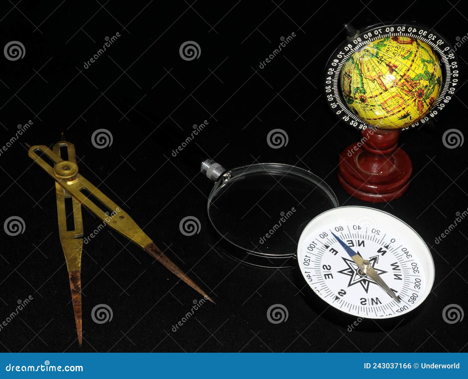 Vintage Orientation Tools stock photo. Image of mapping - 243037166