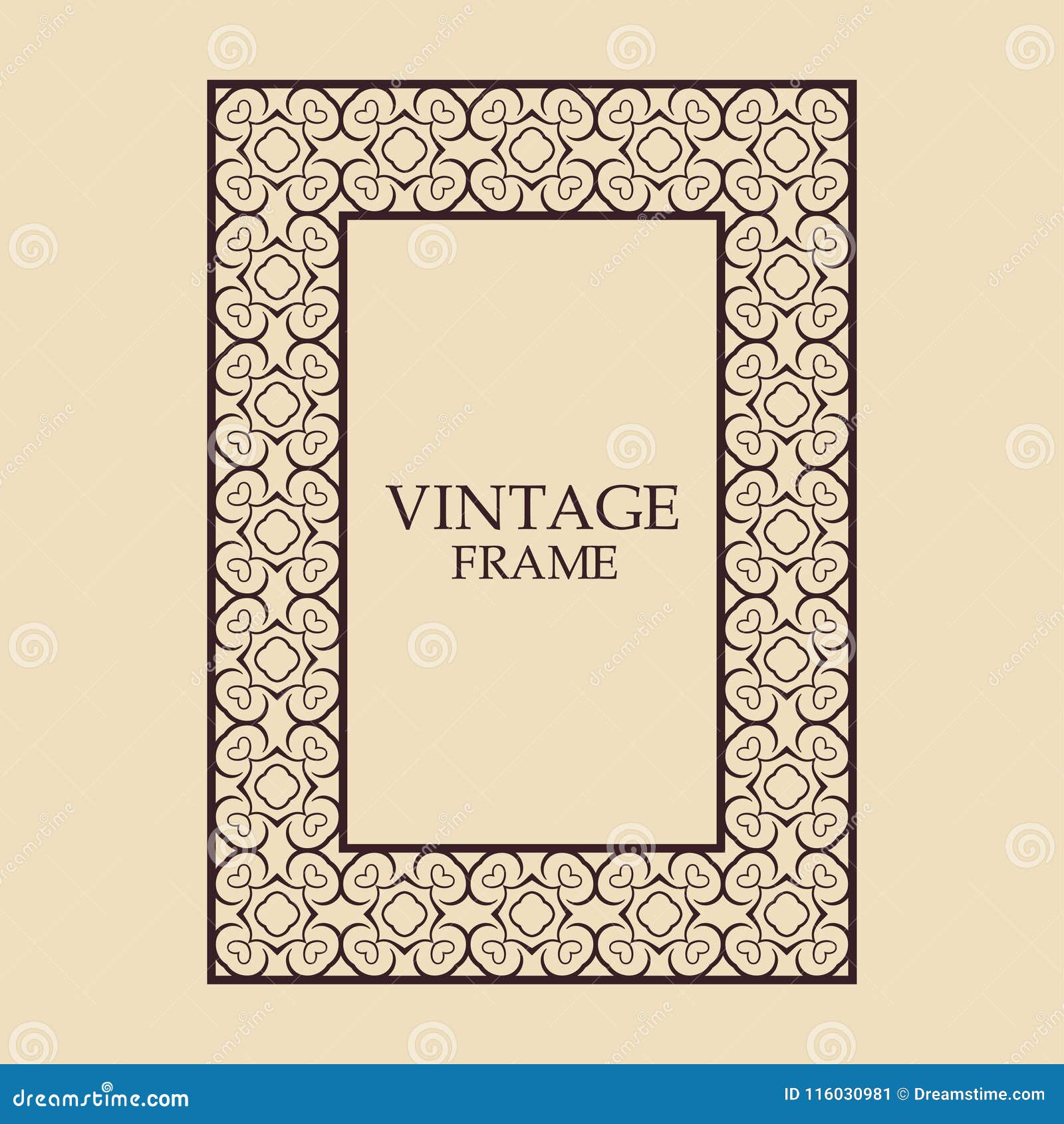 Vintage ornamental frame stock vector. Illustration of cover - 116030981