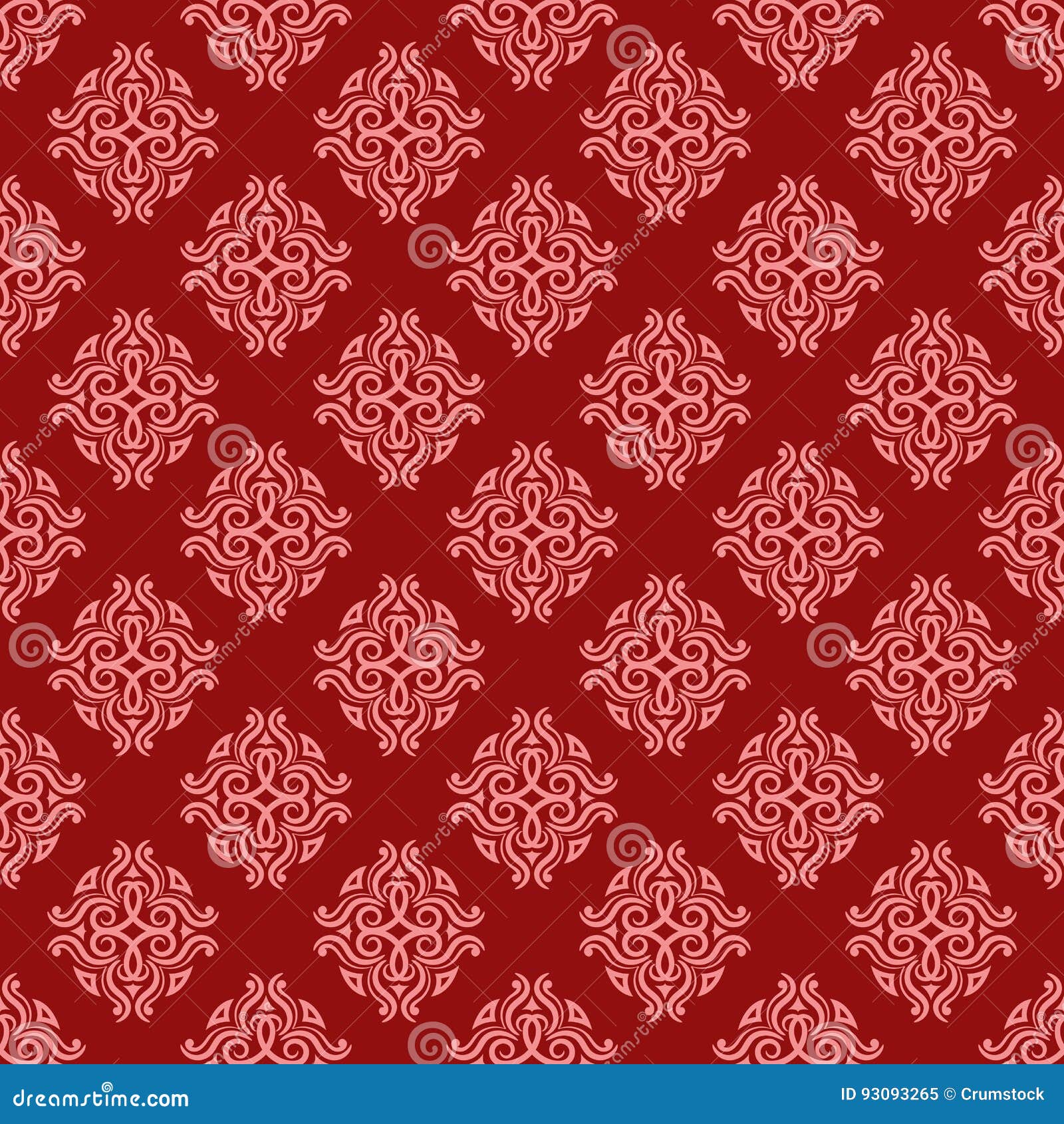Vintage Ornaments. Red Seamless Pattern for Wallpapers and Fabric Stock ...