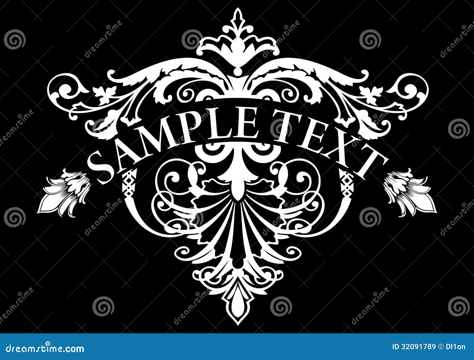 Vintage Ornate Banner stock vector. Illustration of pattern - 32091789