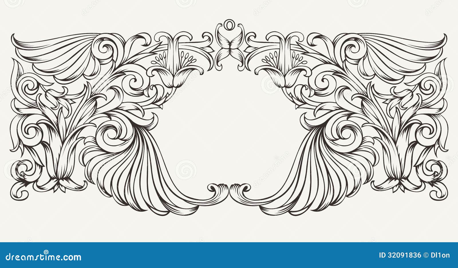 Vintage Ornate Frame Background Stock Vector - Illustration of floral ...