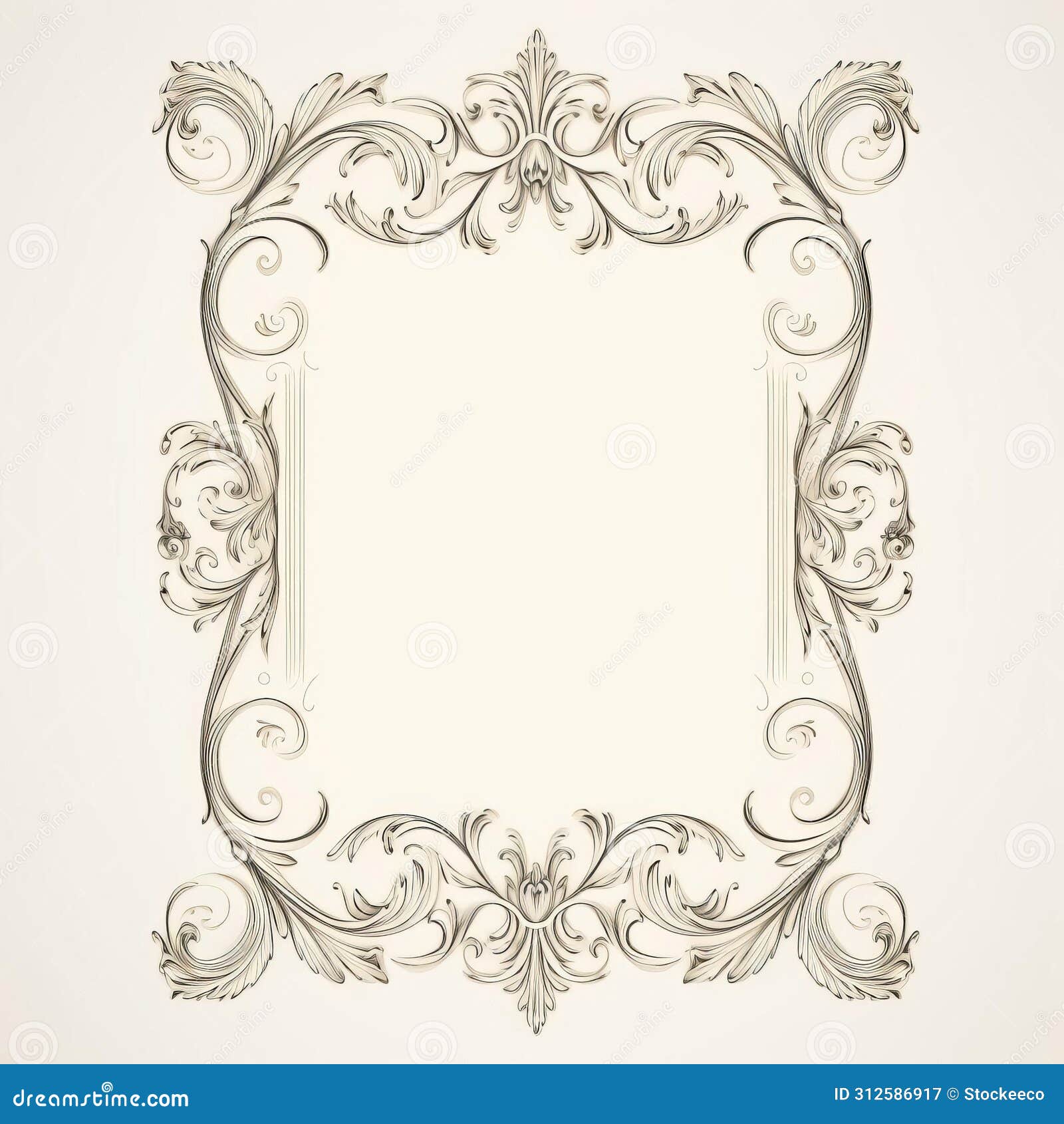 Vintage Ornate Frame Design with Hazy Romanticism Inspired ...