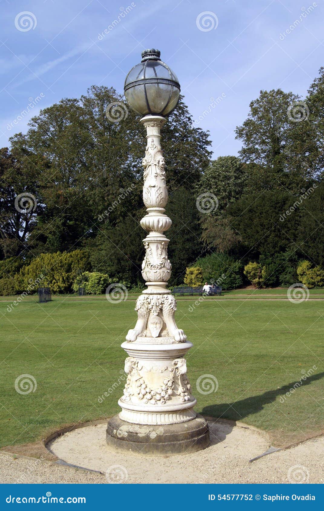 Vintage ornate lamp post stock photo. Image of ornament - 54577752