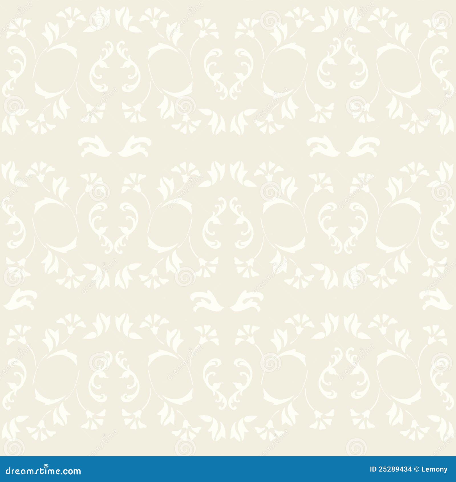 Vintage Ornate Seamless Pattern Stock Vector - Illustration of light ...