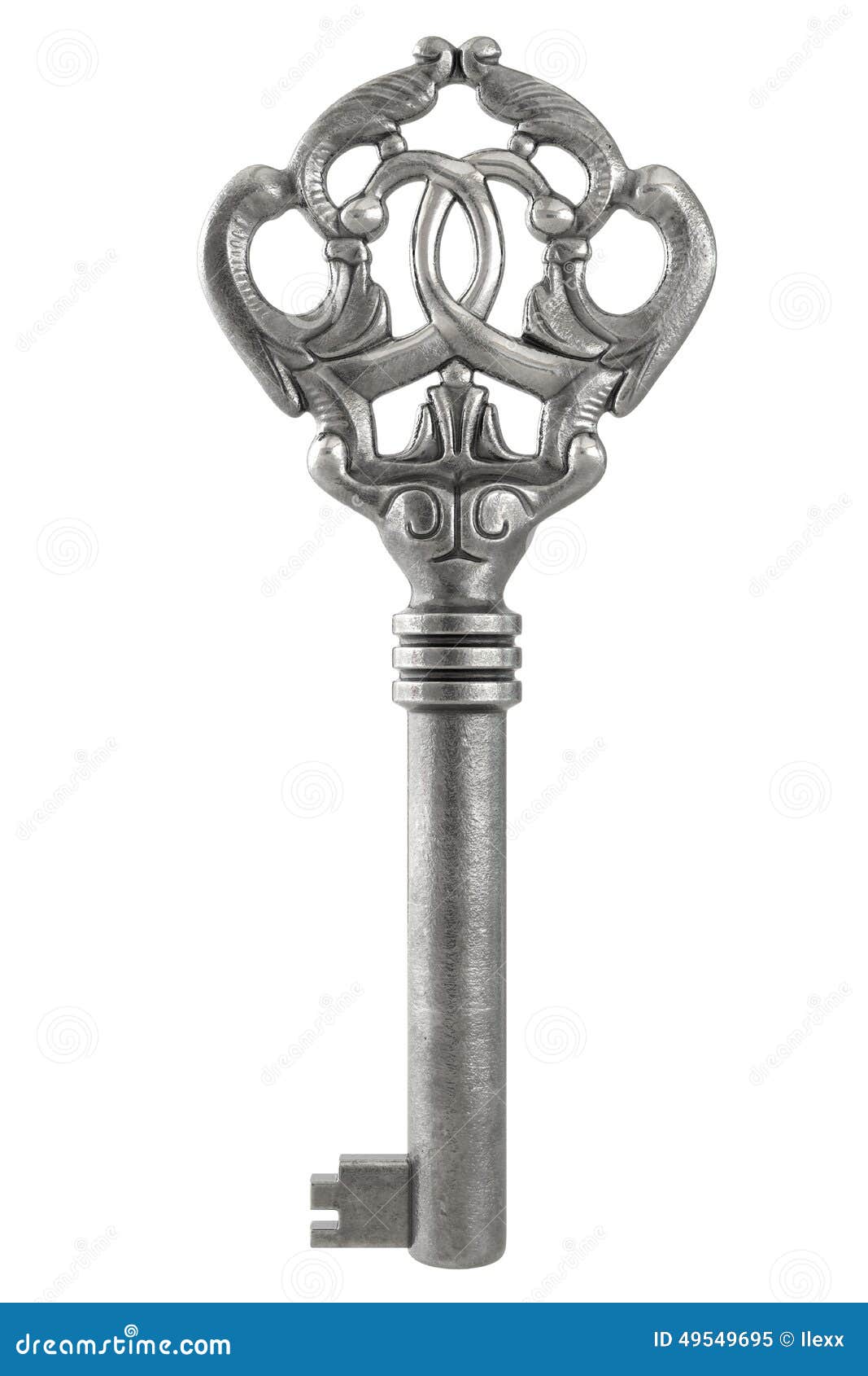 Vintage ornate silver key stock illustration. Illustration of security ...