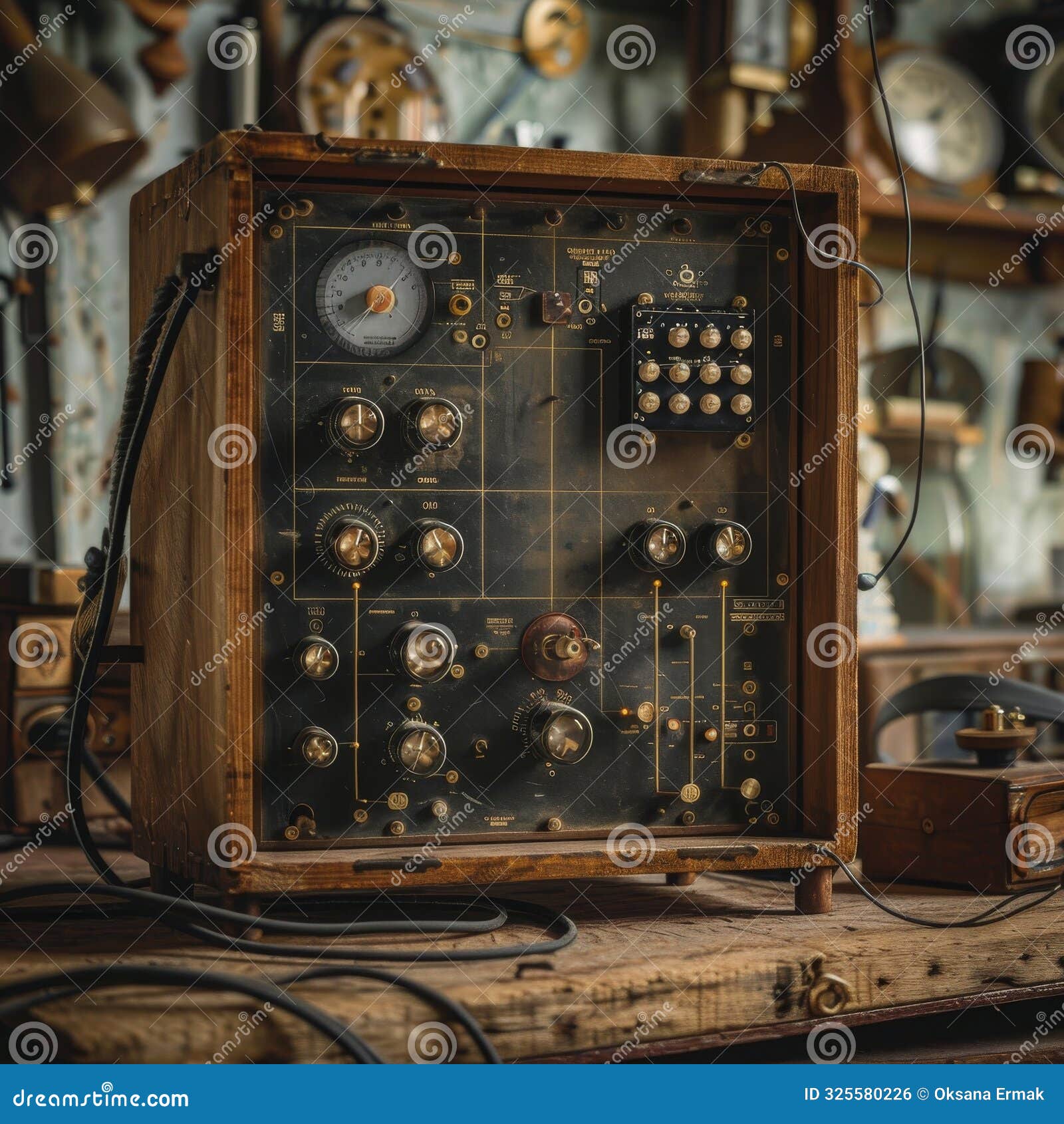 Vintage Oscilloscope, Retro Electrical Device, Generative AI ...
