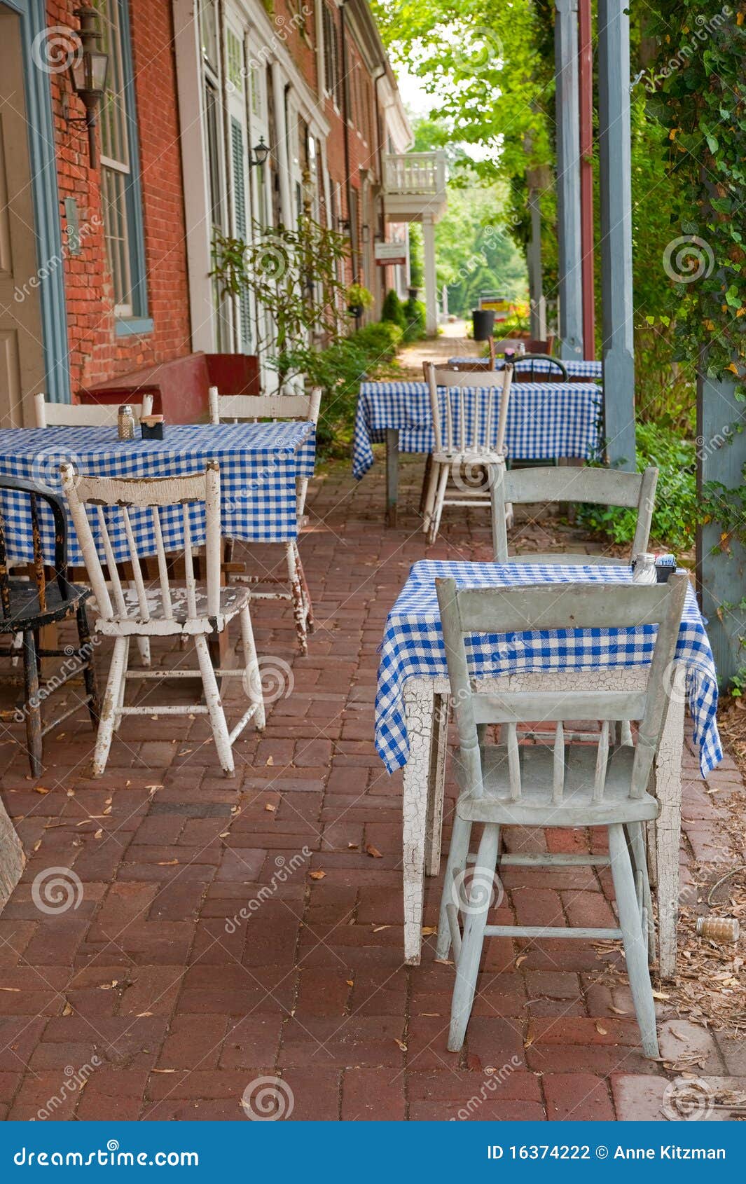 Vintage Outdoor Cafe stock photo. Image of vacant, wood - 16374222